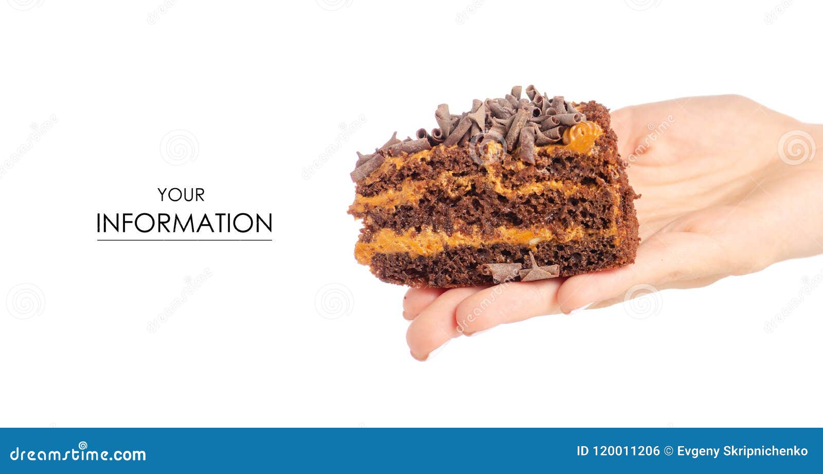 Chocolate Piece of Cake in Hand Pattern Stock Photo - Image of bake ...