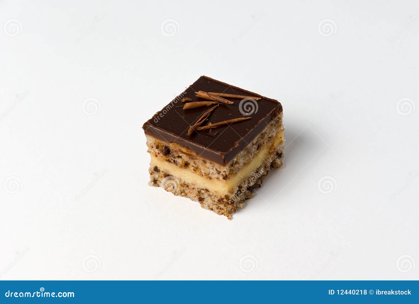 Chocolate Piece of Cake Shaped As a Cube Stock Photo - Image of cake ...