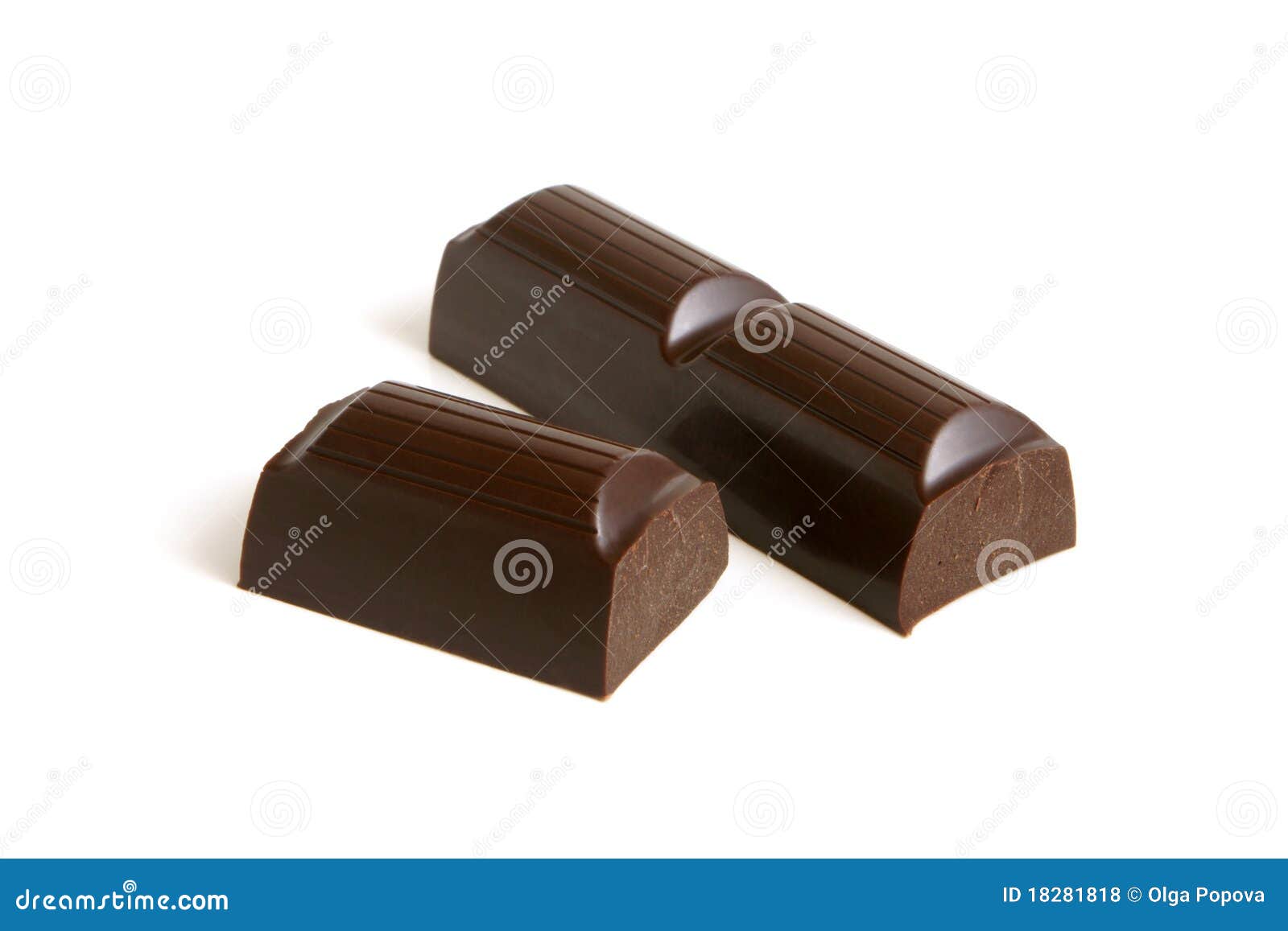 Chocolate pieces stock photo. Image of gift, closeup - 18281818