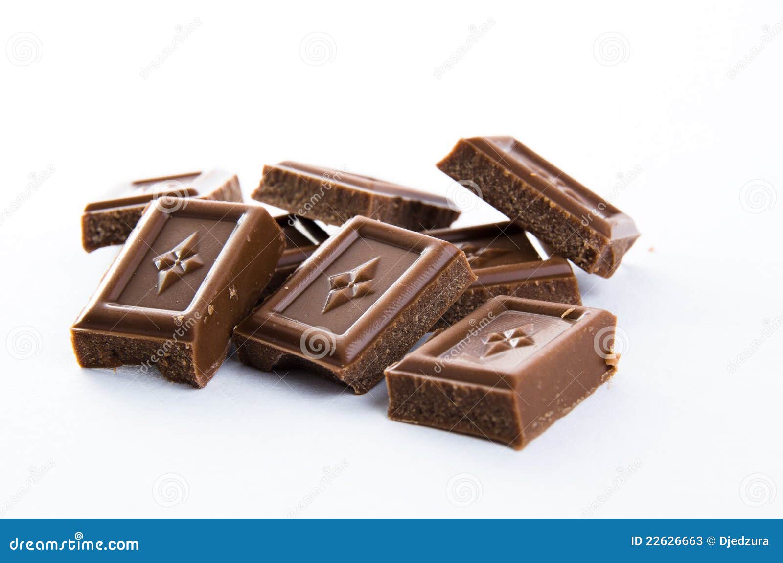 Chocolate pieces stock image. Image of brown, cacao, rectangular - 22626663