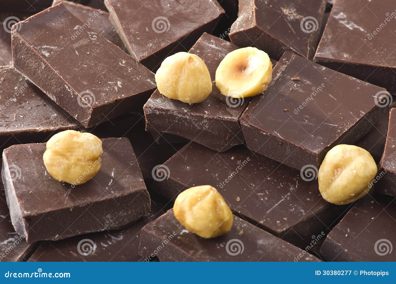 Chocolate pieces stock image. Image of decoration, block - 30380277