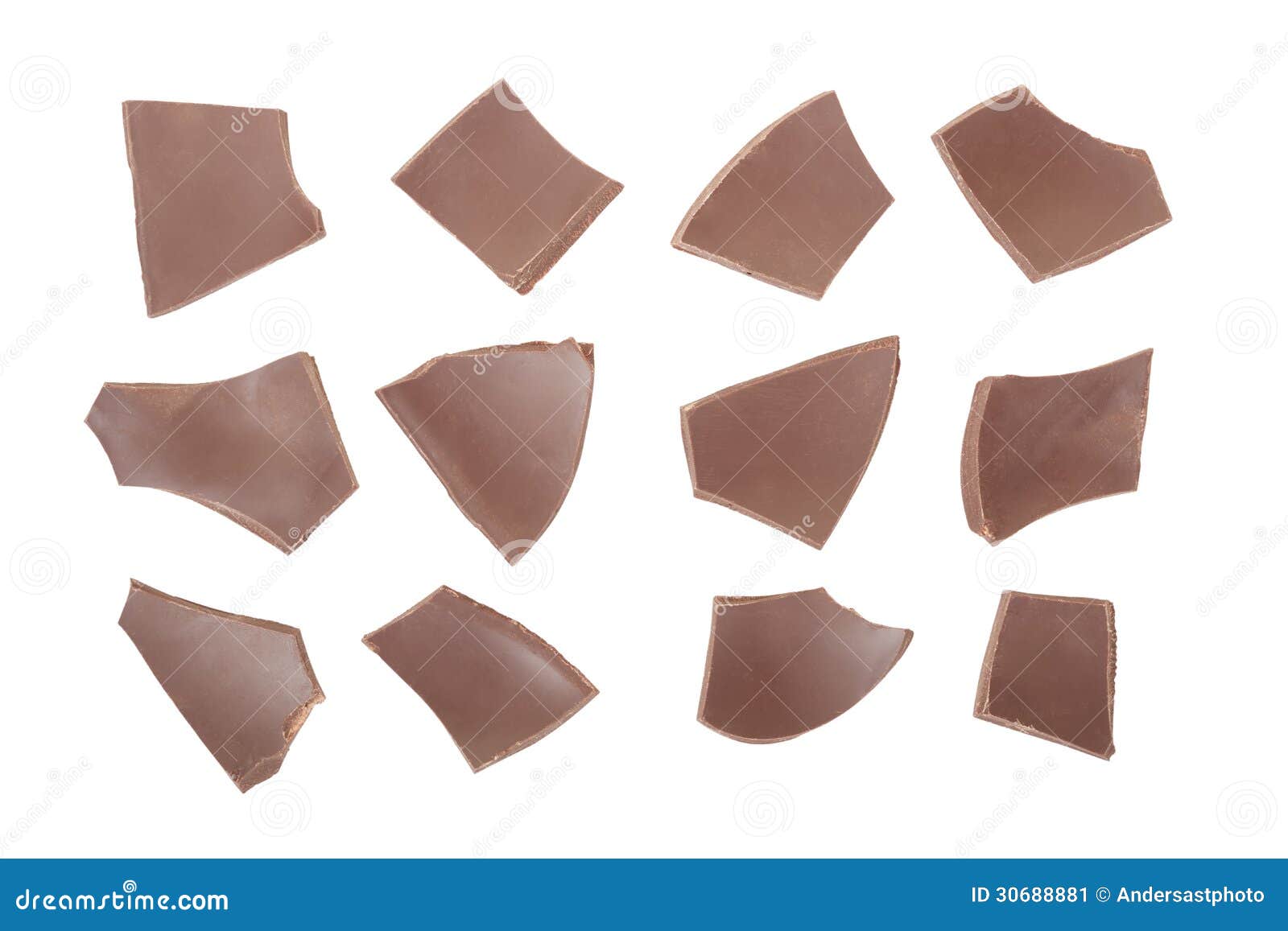 Chocolate Pieces Collection Stock Image - Image of morsels, closeup ...