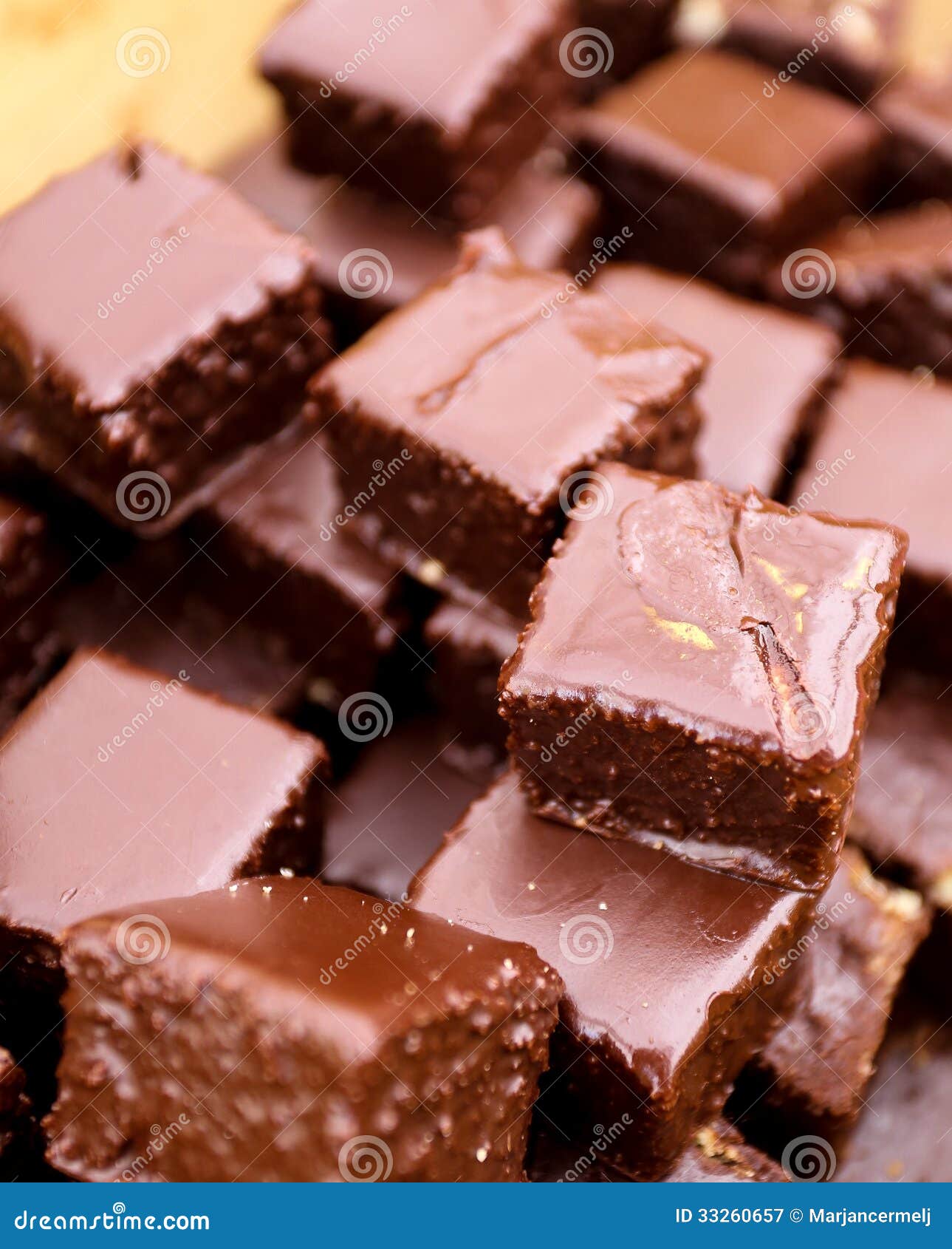Chocolate Pistachio Cubes stock image. Image of sugar - 33260657