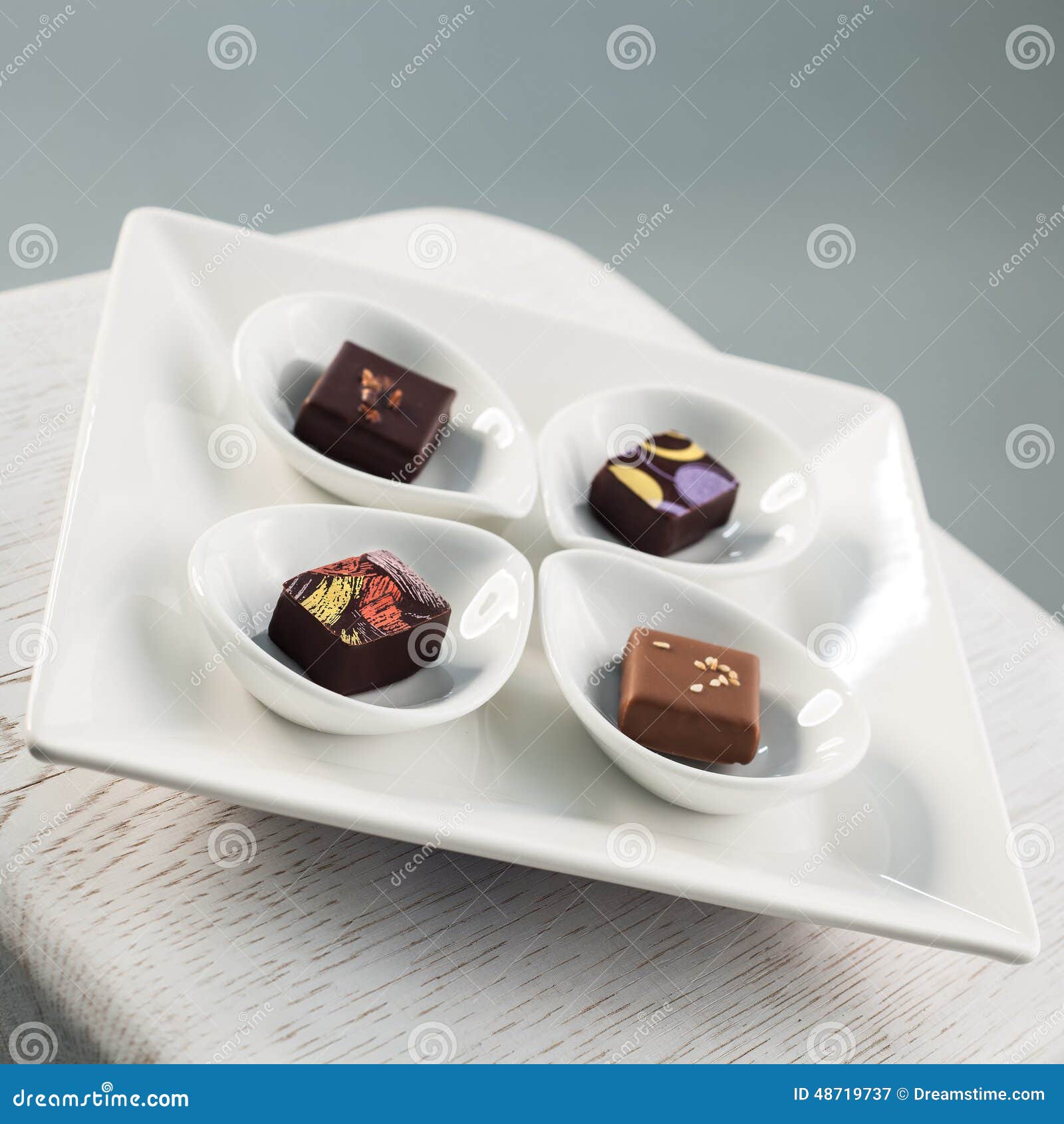 Chocolate plate stock image. Image of chocolate, chocolates - 48719737