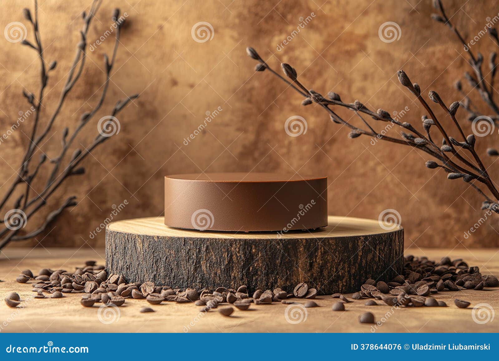 Chocolate Podium 3D Background Product Coffee Stand Display Platform ...