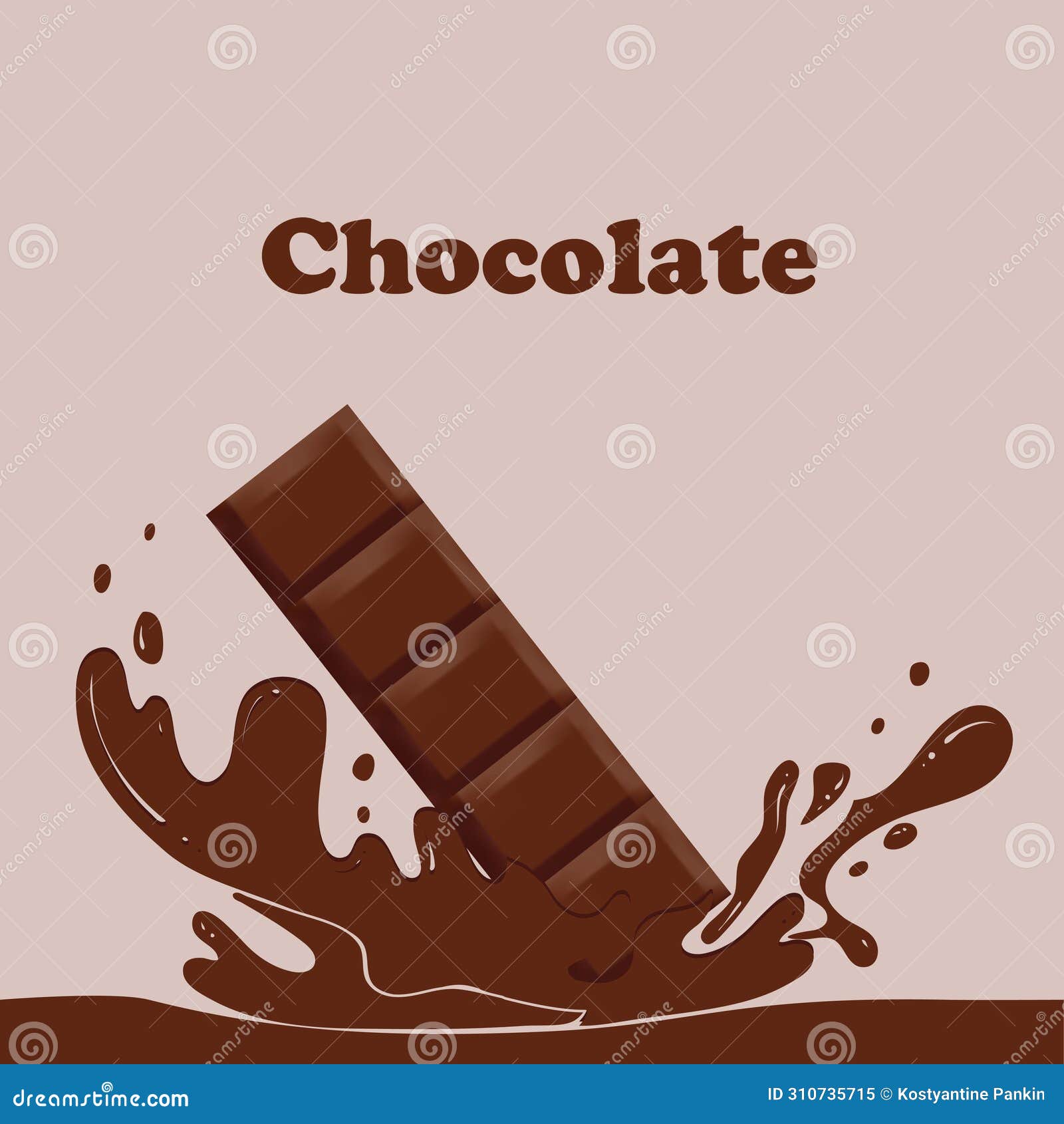 Chocolate poster stock vector. Illustration of brown - 310735715