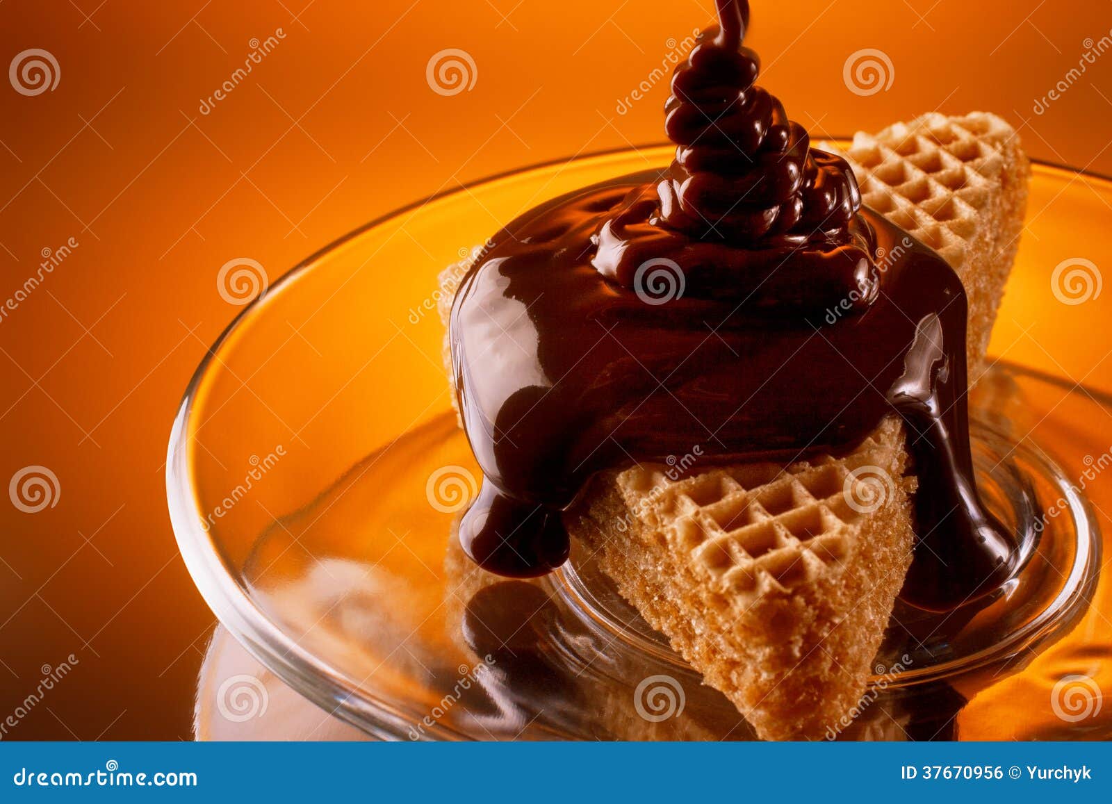 Chocolate Pouring on a Cookie Stock Photo - Image of glass, temptation ...