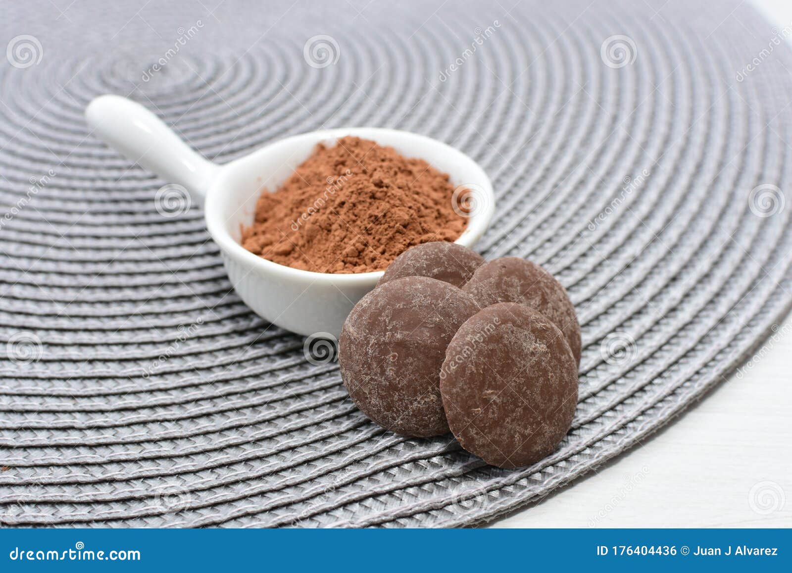 Chocolate powder cocoa stock photo. Image of flat, flavor - 176404436