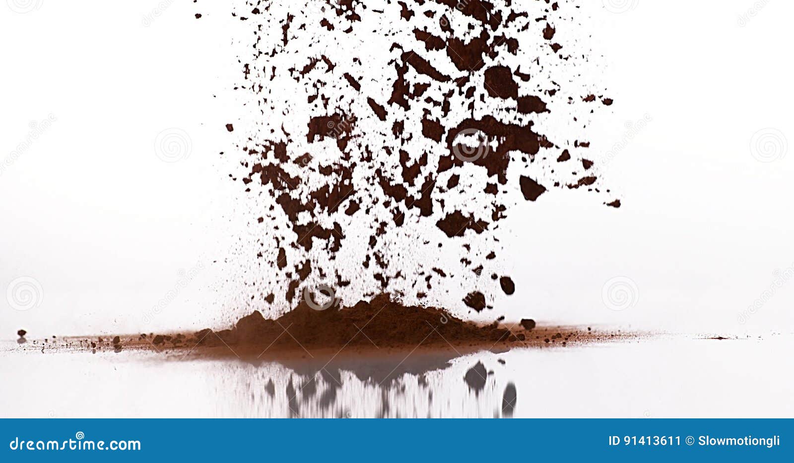 Chocolate Powder Falling Against White Background Stock Video - Video ...