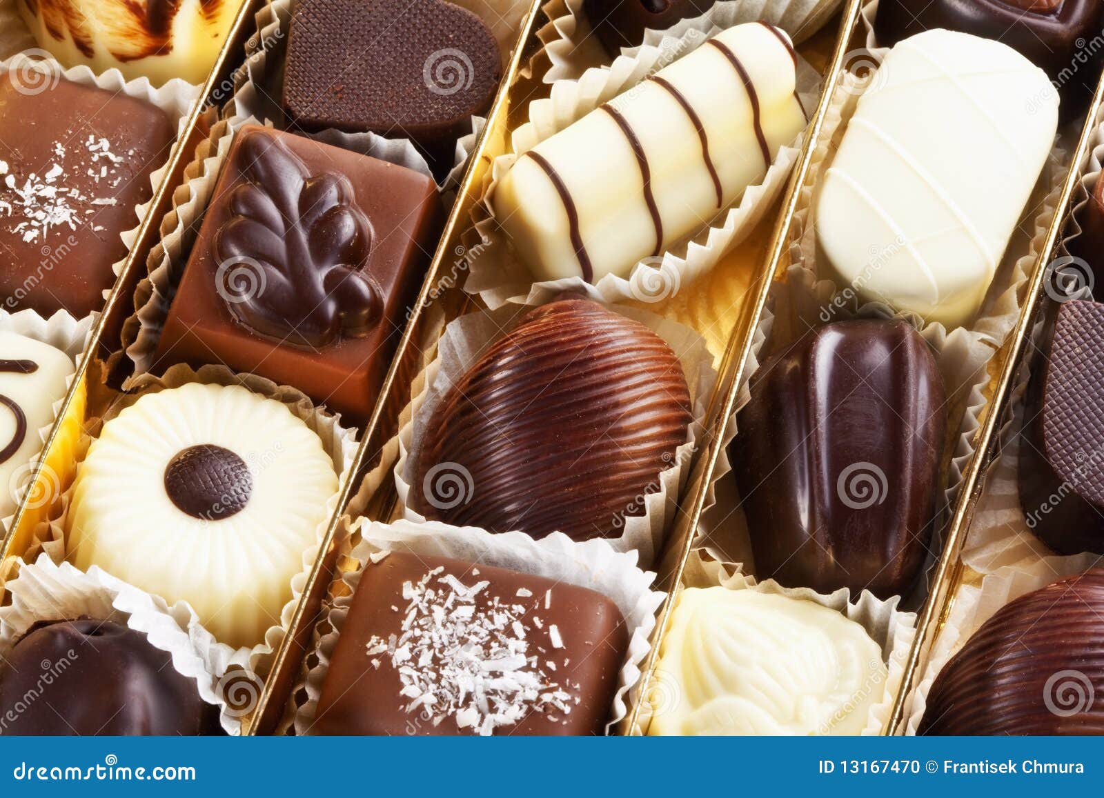 Chocolate pralines stock photo. Image of addiction, candy - 13167470
