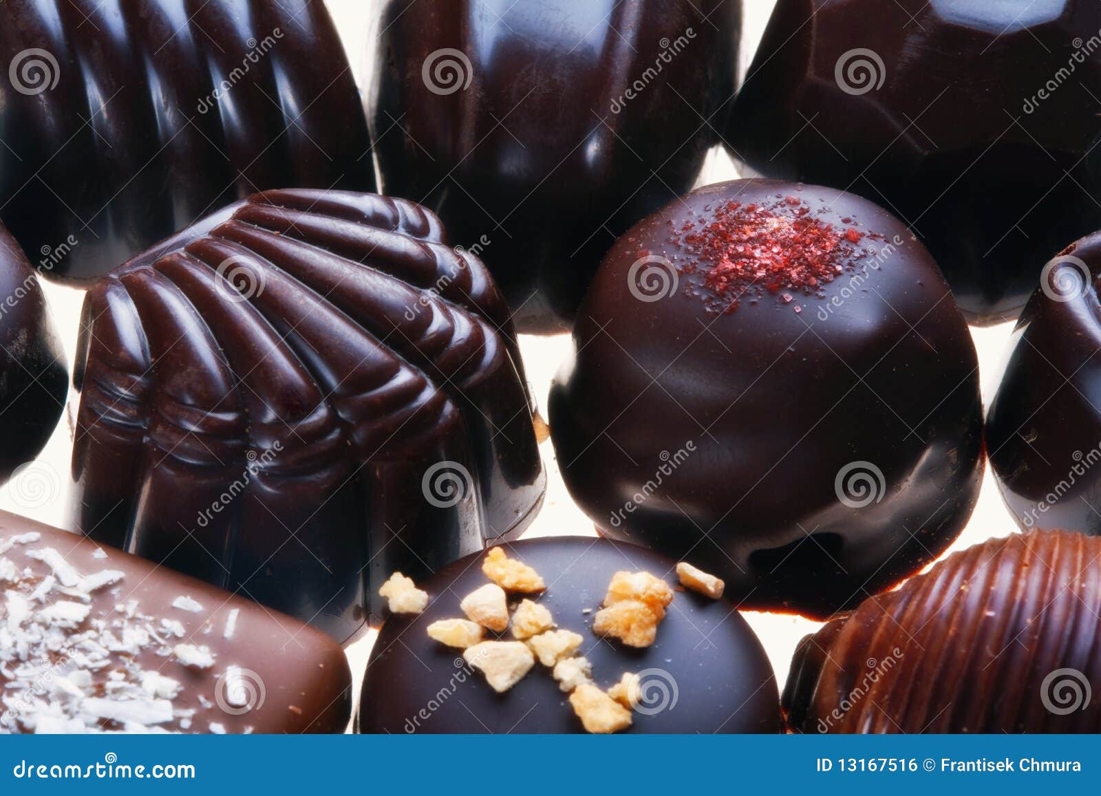 Chocolate pralines stock photo. Image of praline, covered - 13167516