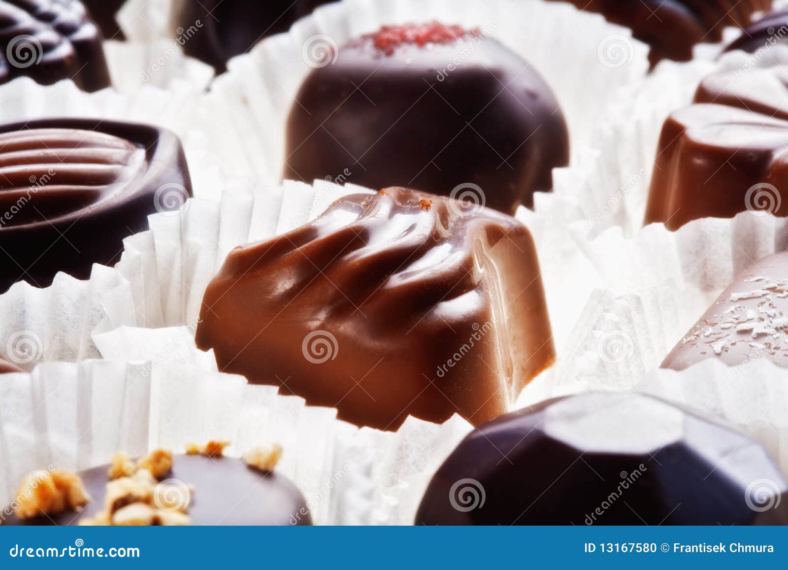 Chocolate pralines stock photo. Image of sugar, assortment - 13167580
