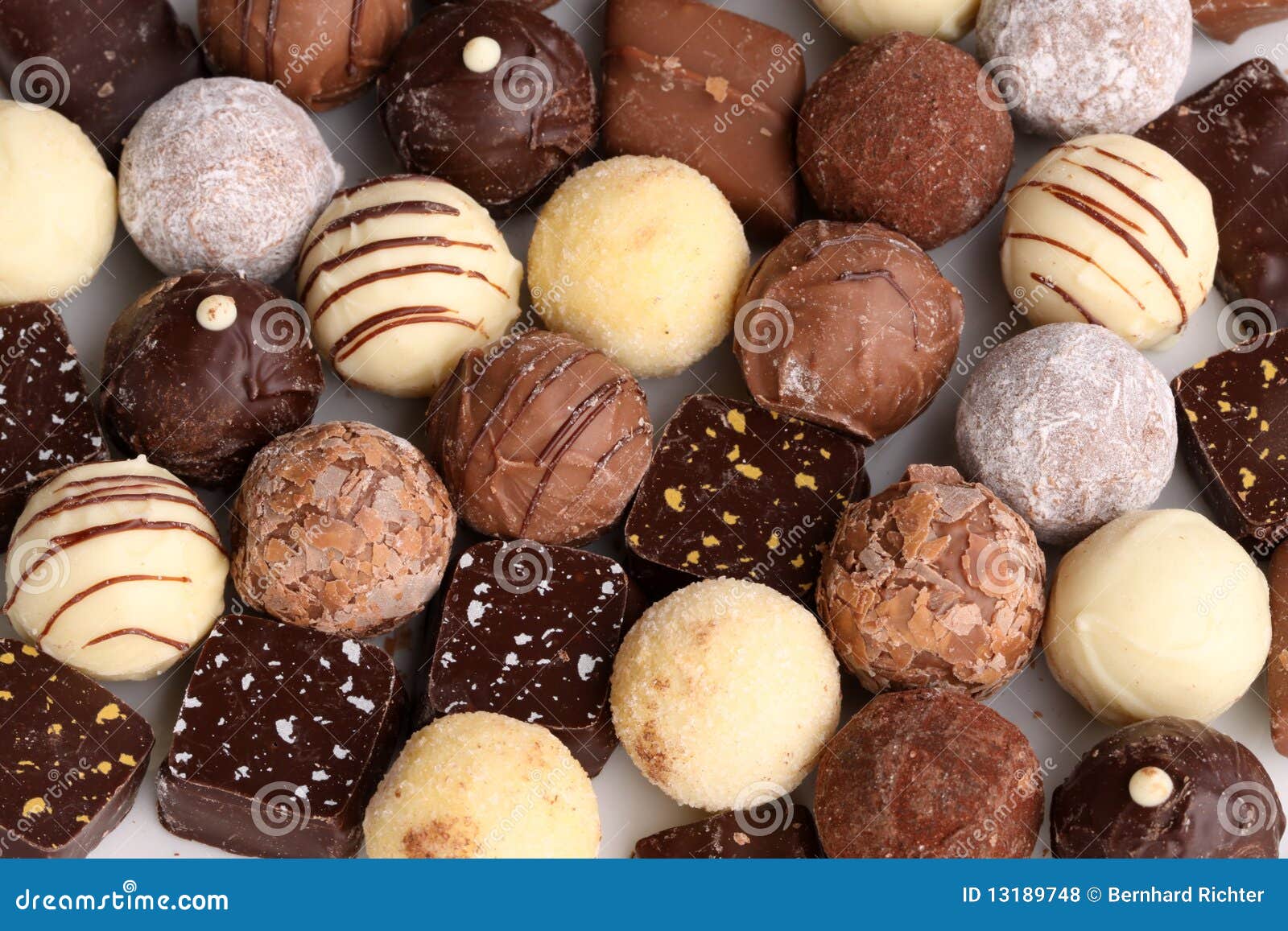 Chocolate Pralines stock photo. Image of gourmet, semisweet - 13189748