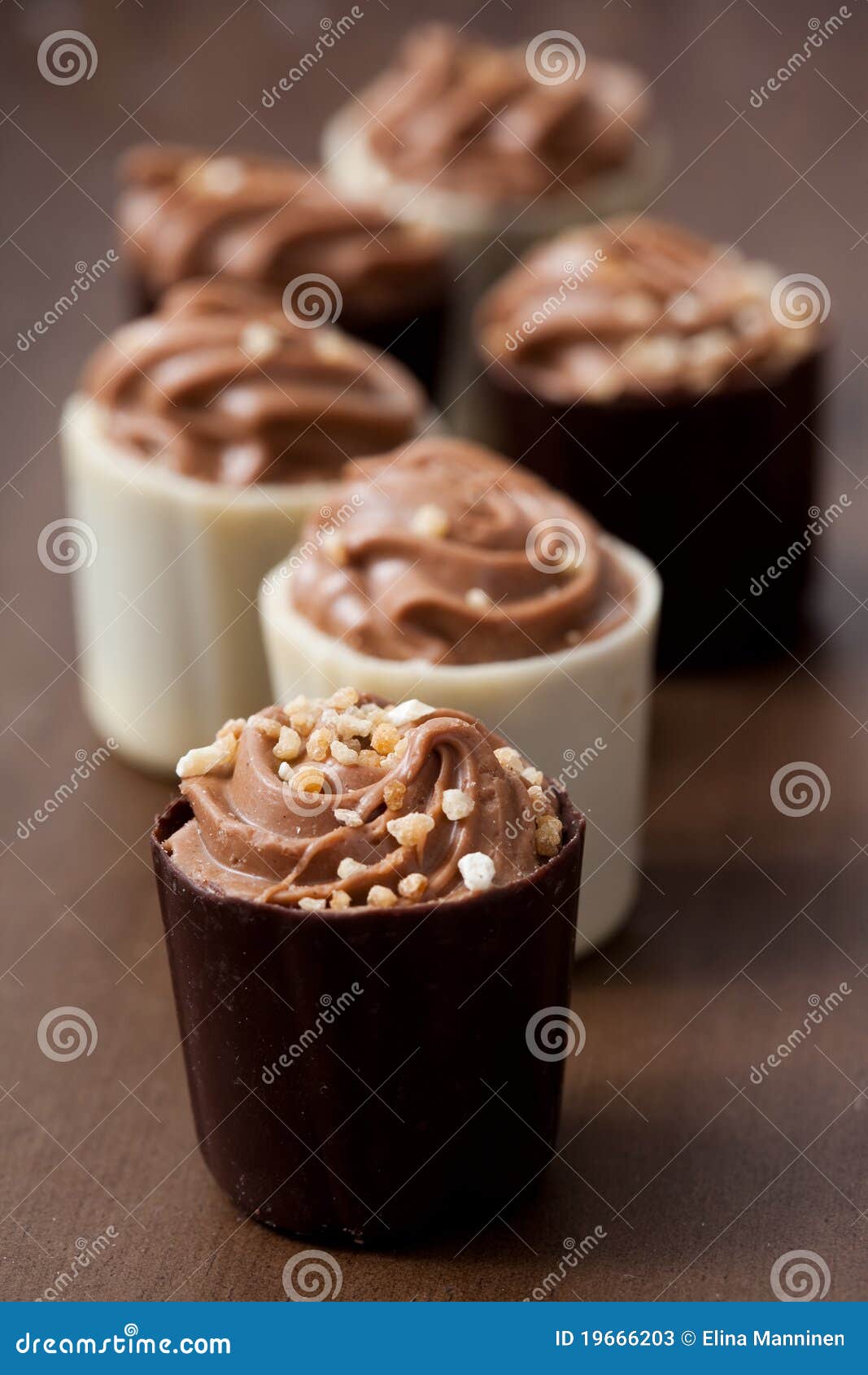 Chocolate pralines stock image. Image of delicious, confection - 19666203