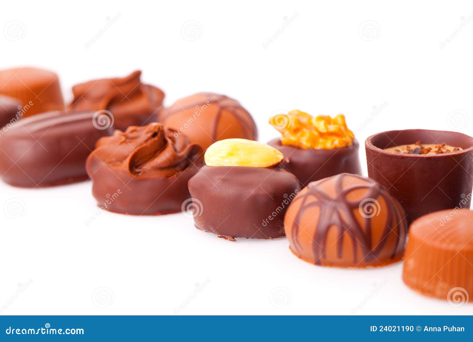 Chocolate Pralines stock photo. Image of nutrition, food - 24021190