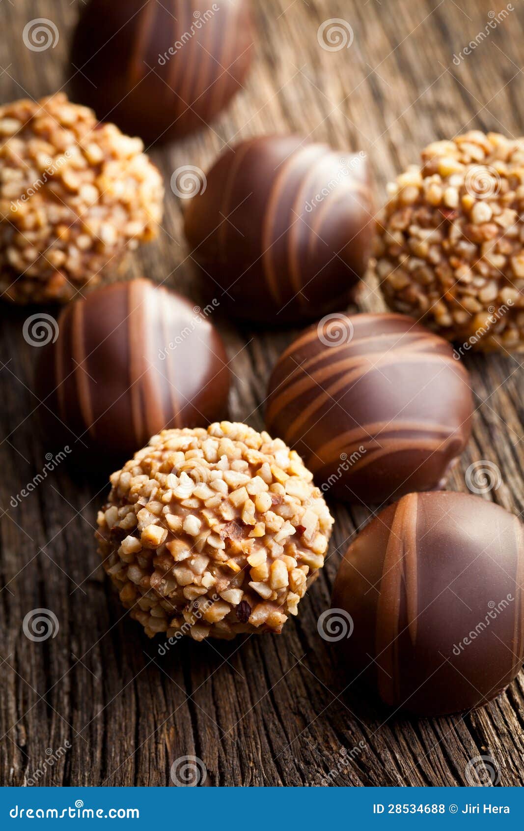 Chocolate pralines stock photo. Image of present, delicious - 28534688