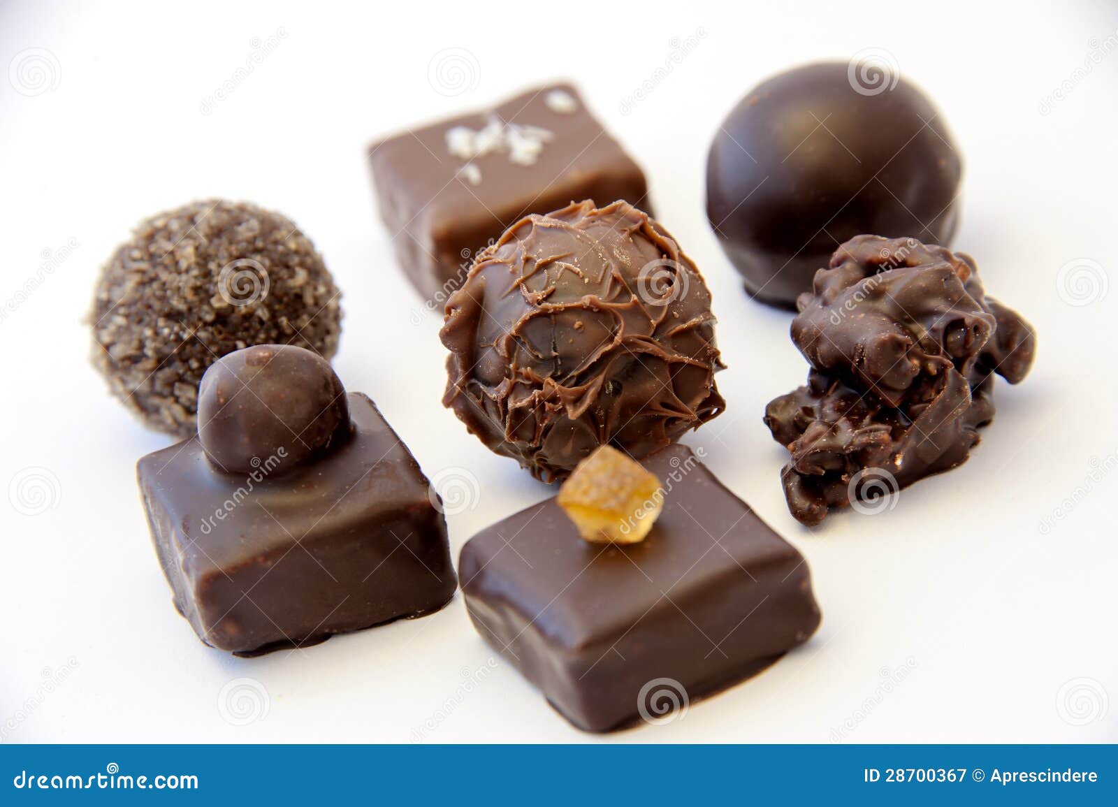 Chocolate pralines stock image. Image of bonbon, decorative - 28700367