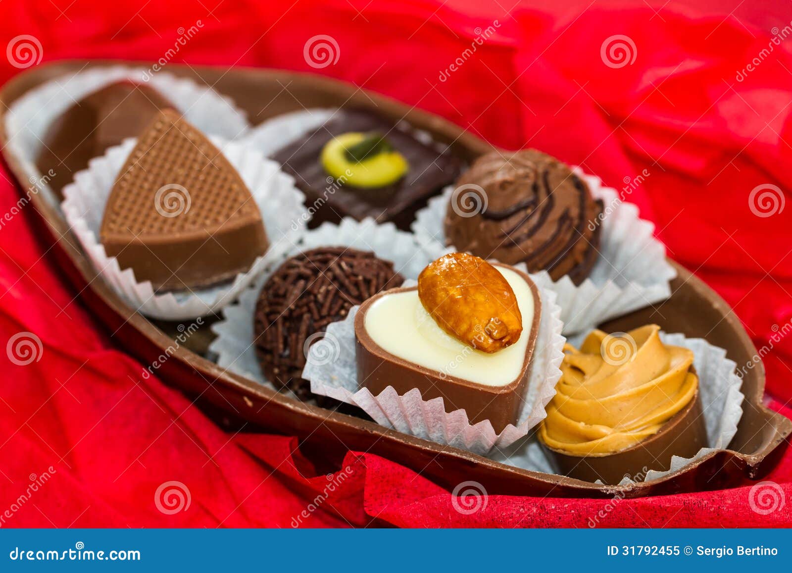 Chocolate pralines stock image. Image of delicious, details - 31792455