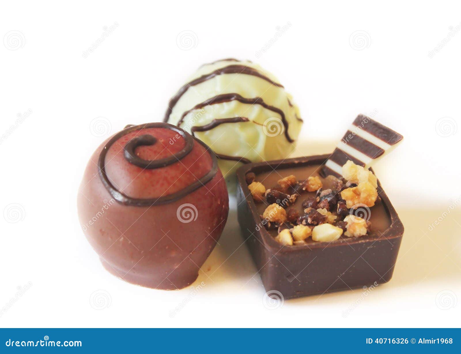 Chocolate pralines stock photo. Image of dark, decorative - 40716326