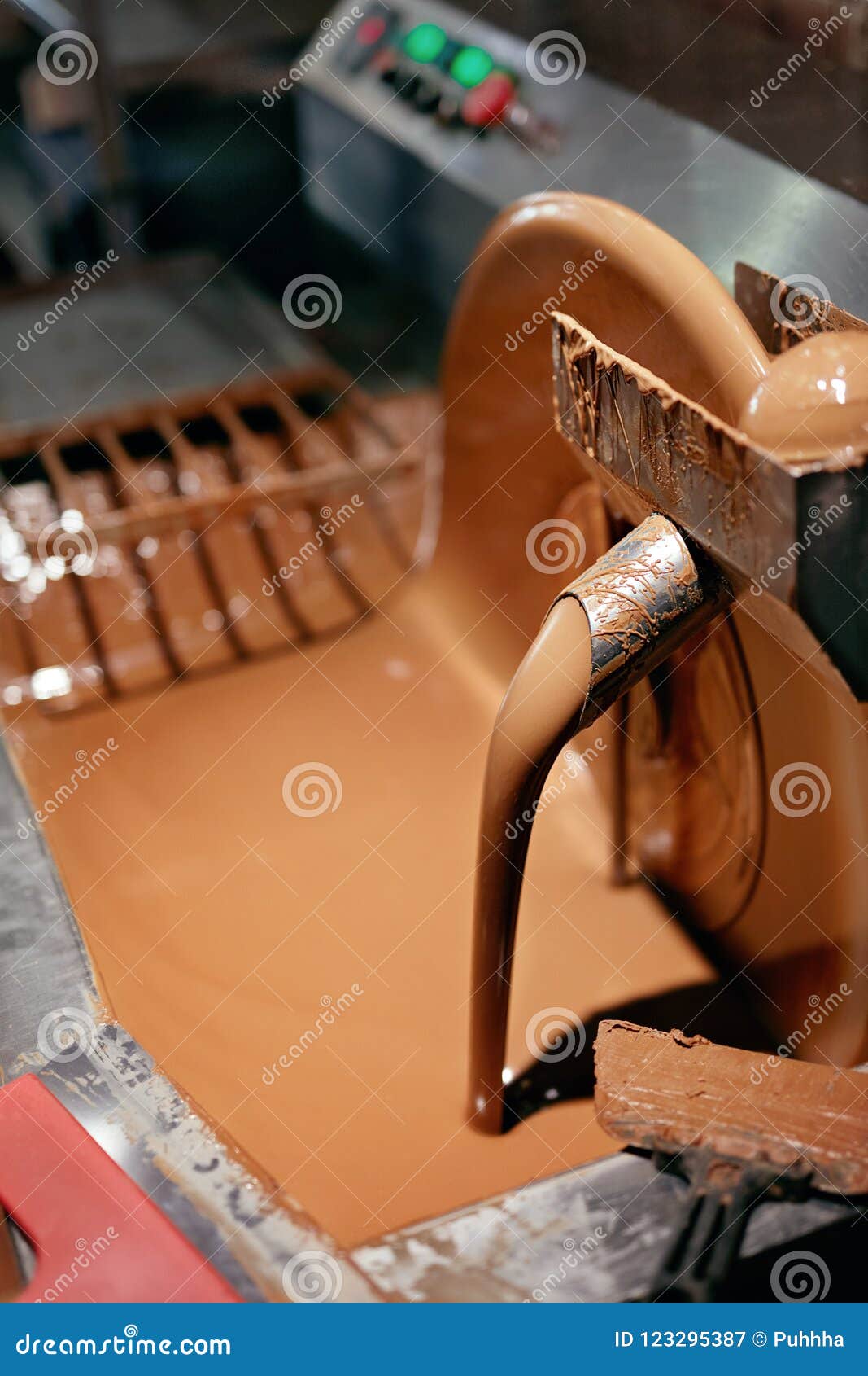 Chocolate Production at Factory Stock Image - Image of dessert ...