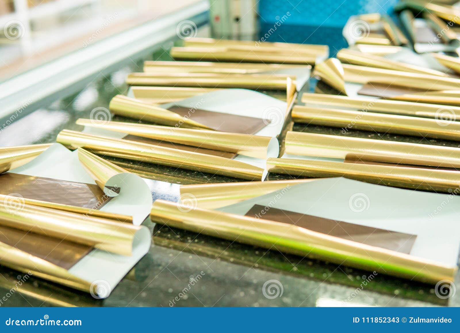 Chocolate Production. Process of Packing Stock Image - Image of process ...