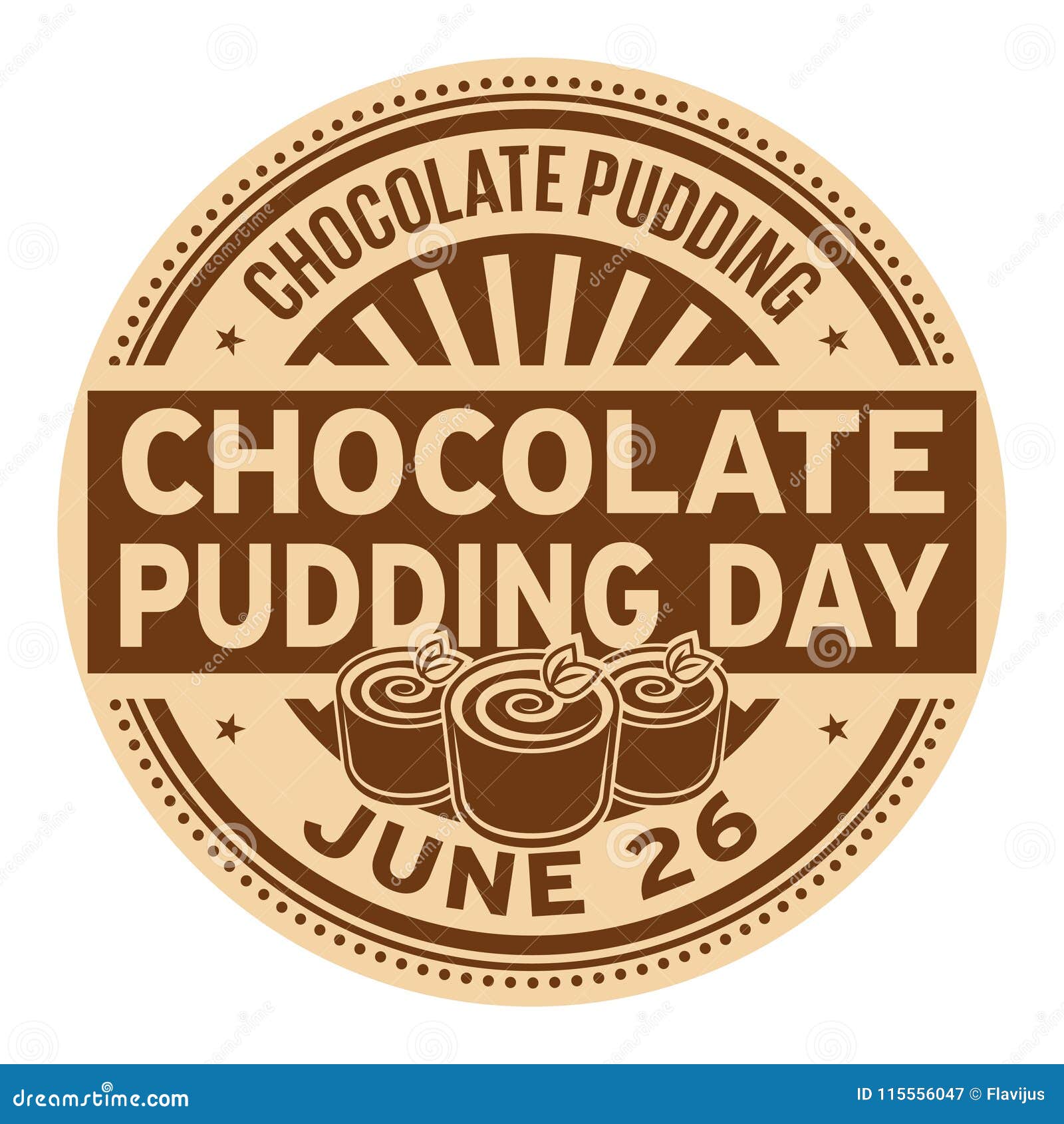 Chocolate Pudding Cartoon Character Working As A Chef And Wearing White ...