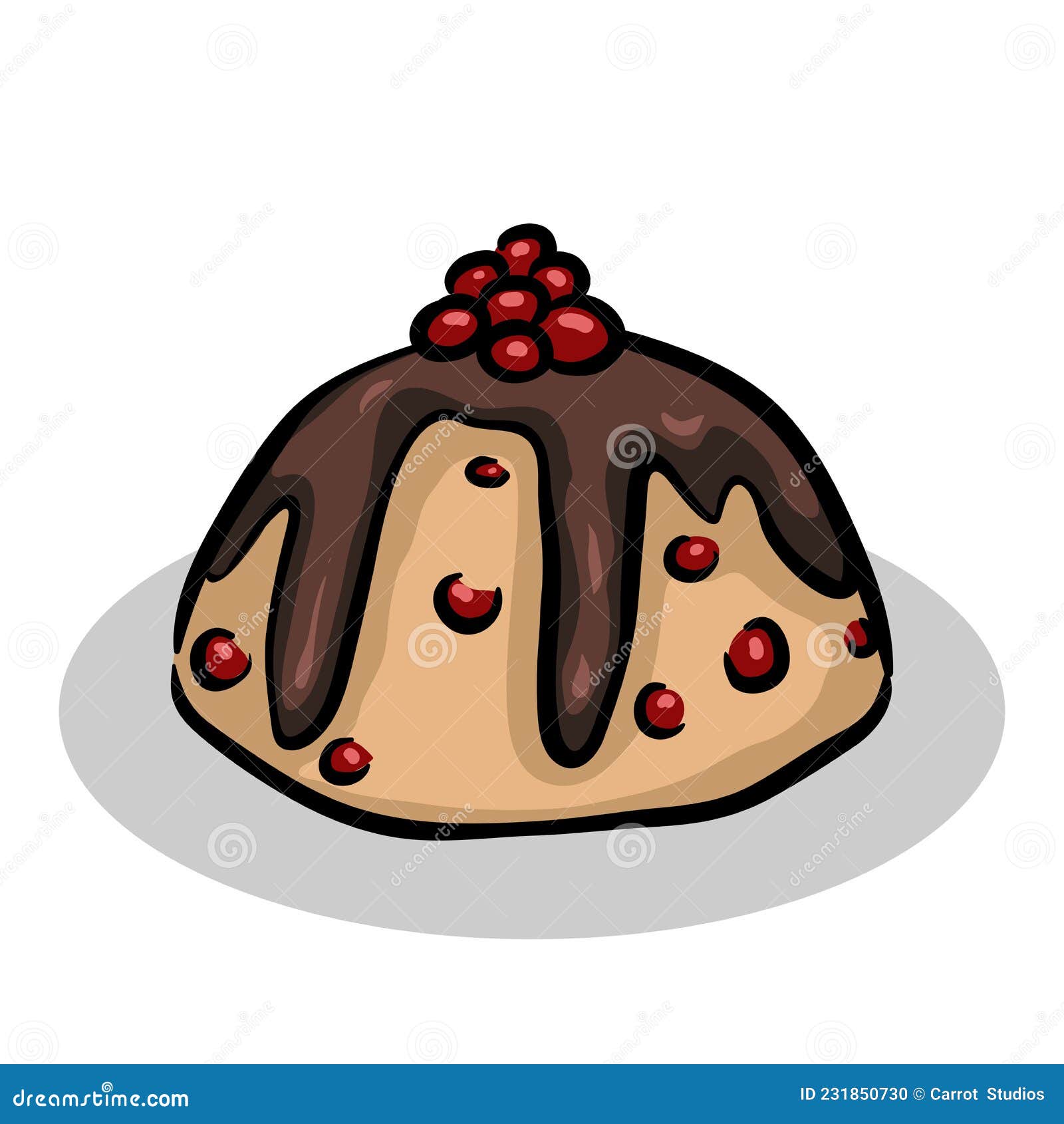 Chocolate Pudding Illustration Stock Vector - Illustration of ...