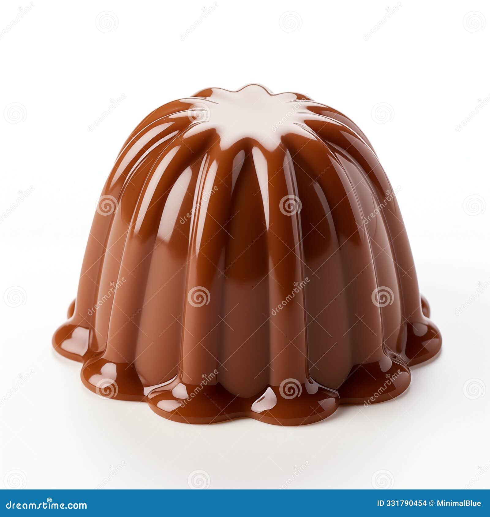 Chocolate Pudding Isolated on White Background Stock Illustration ...