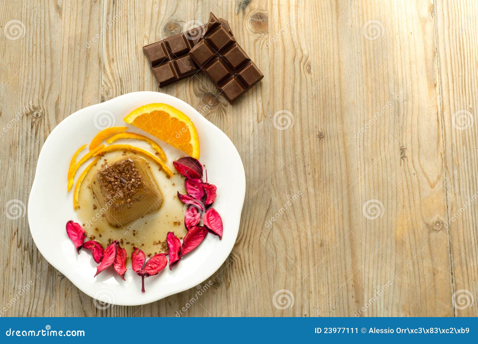 Chocolate Pudding on Table Wood Stock Image - Image of dish, sweet ...