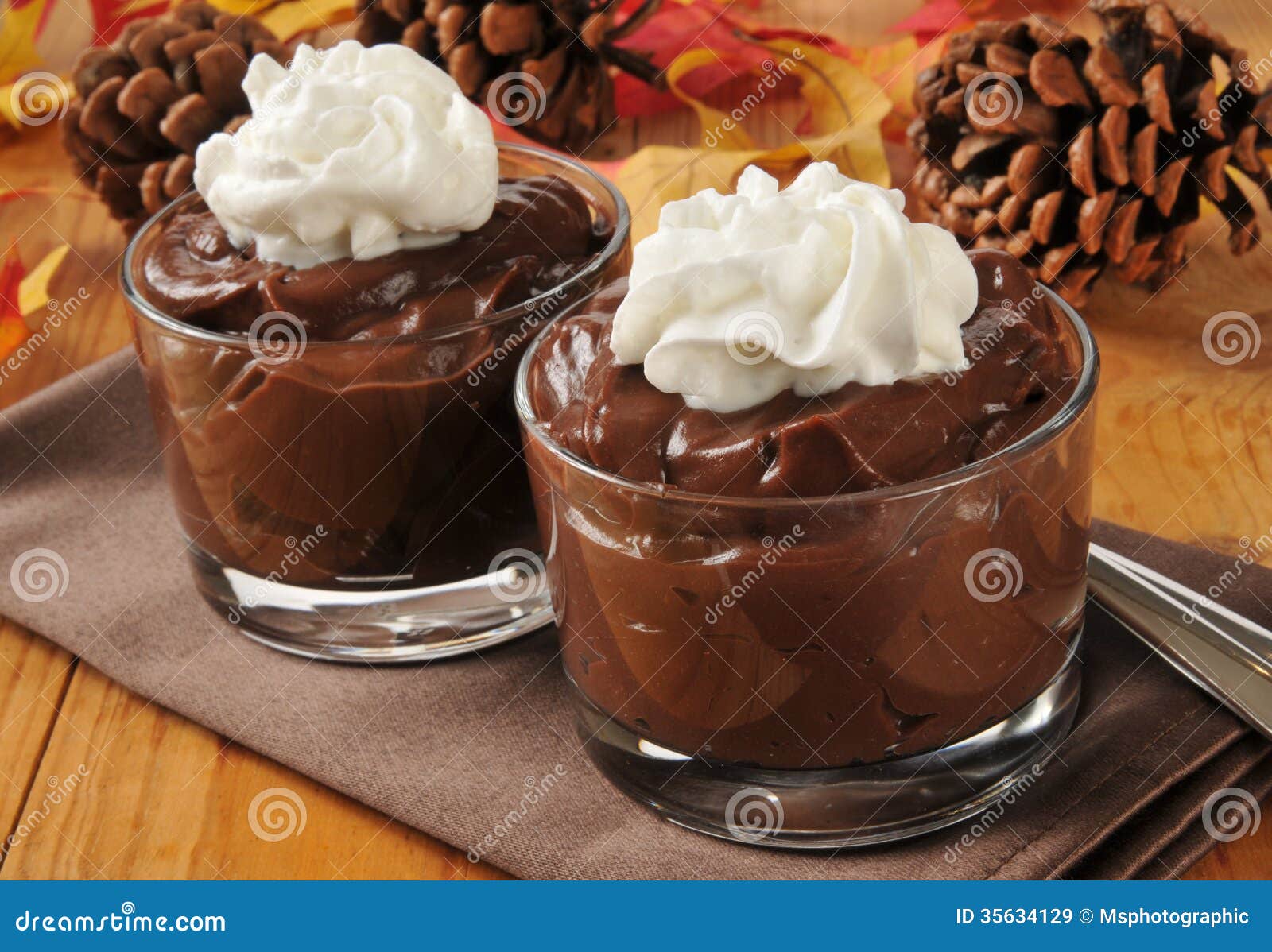 Chocolate pudding stock image. Image of whipped, dish - 35634129