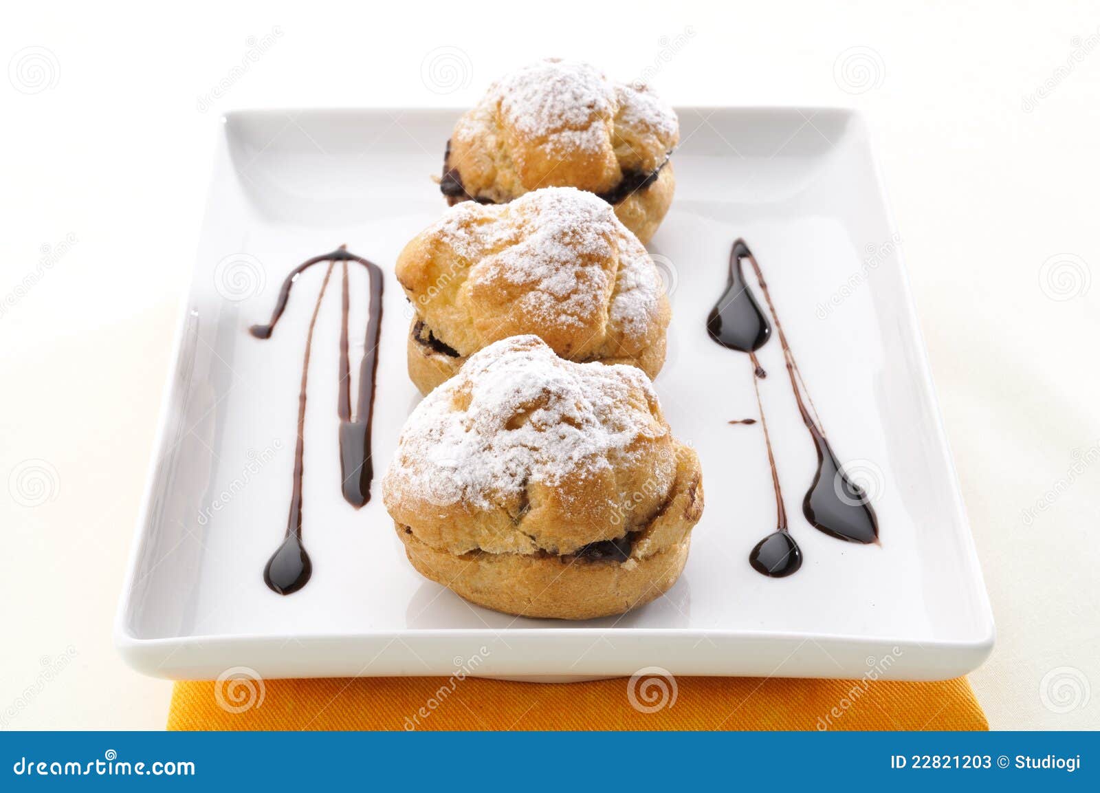 Chocolate puff stock image. Image of stuffed, powder - 22821203