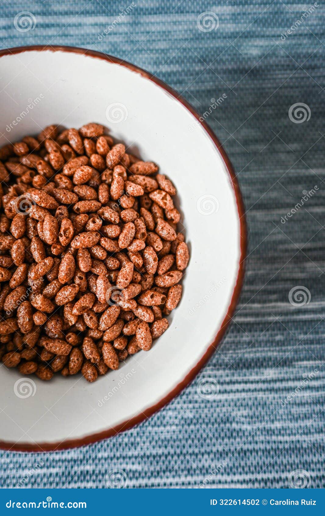 Chocolate Puffed Rice Cereal Stock Photo - Image of morning, fresh ...