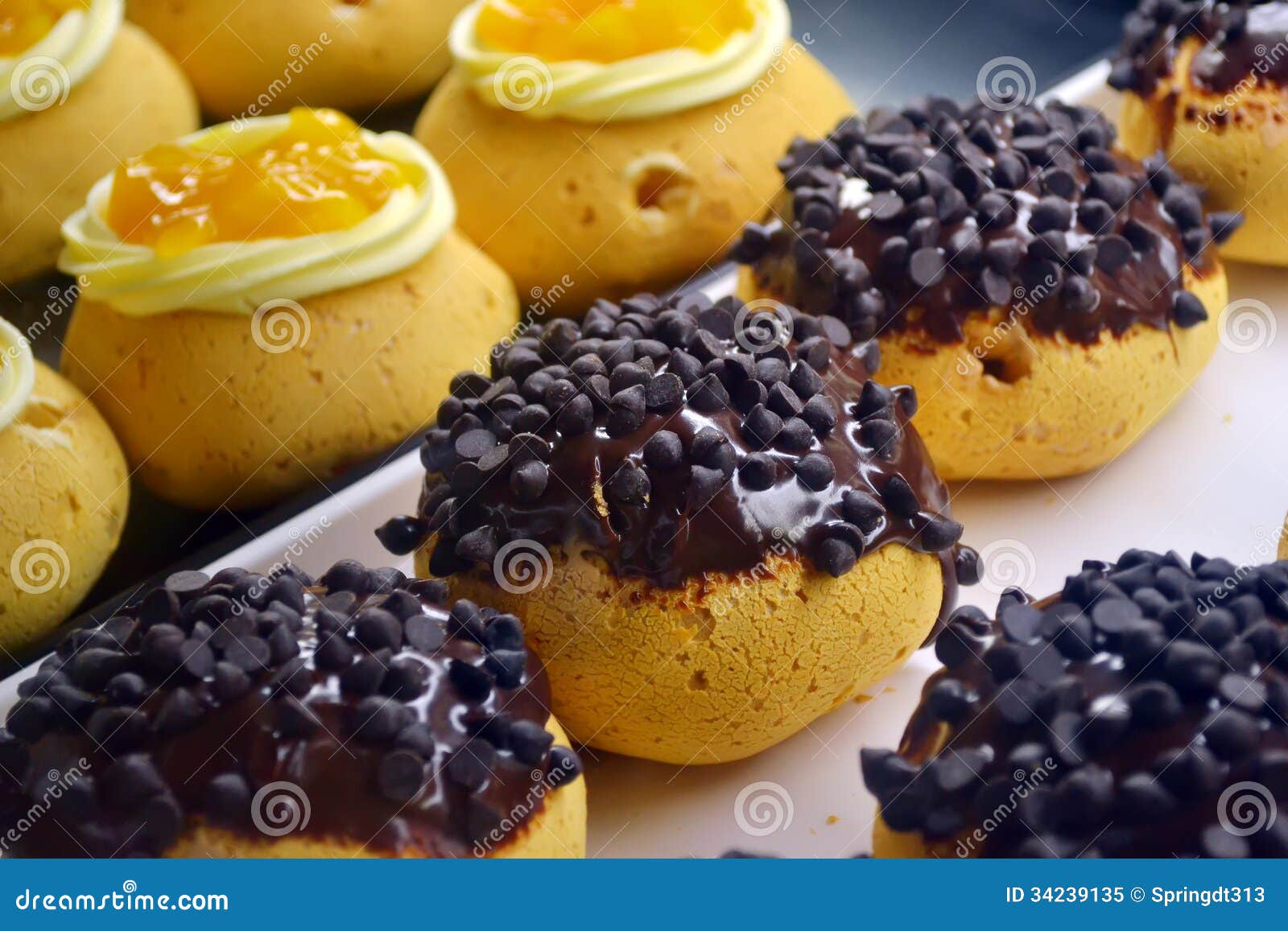 Chocolate puffs stock image. Image of soft, healthy, life - 34239135