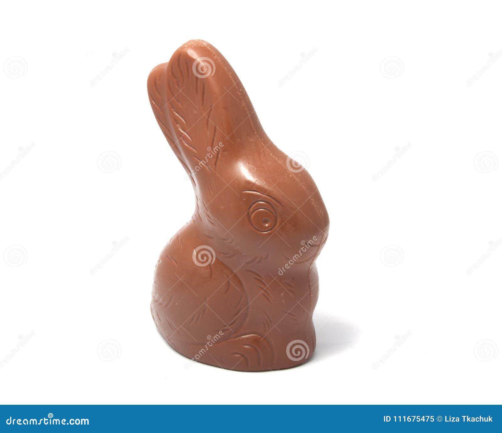 Chocolate rabbit isolated stock image. Image of symbol - 111675475