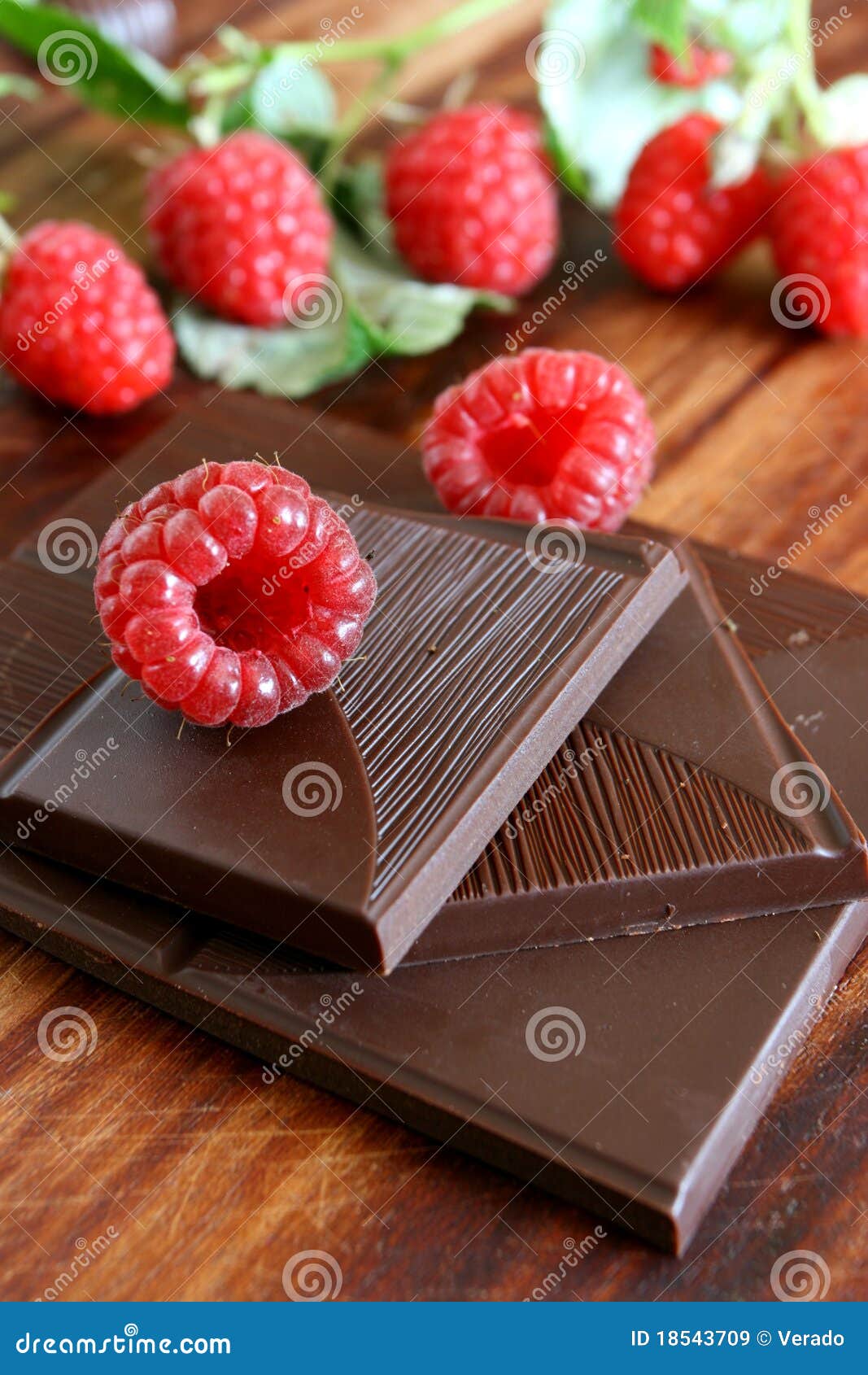 Chocolate with raspberry stock image. Image of food, calorie - 18543709