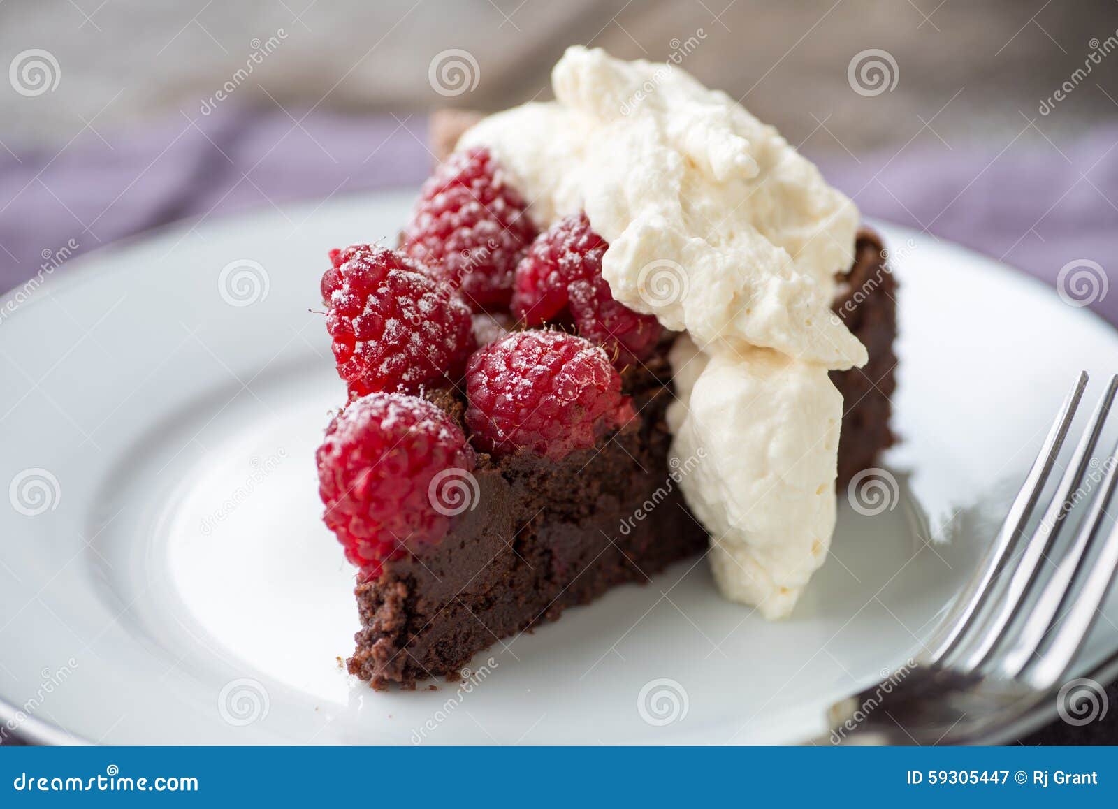 Chocolate Raspberry Torte stock image. Image of colorful - 59305447