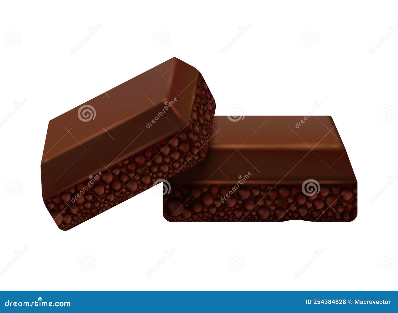 Chocolate Realistic Illustration Stock Vector - Illustration of yummy ...