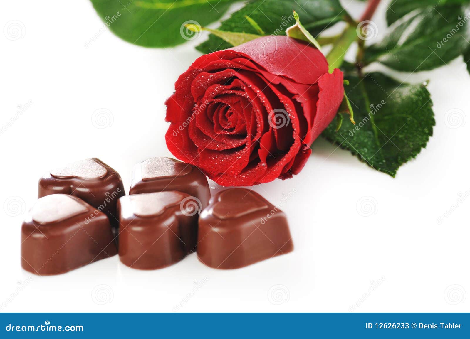 Chocolate and red rose stock image. Image of love, pattern - 12626233