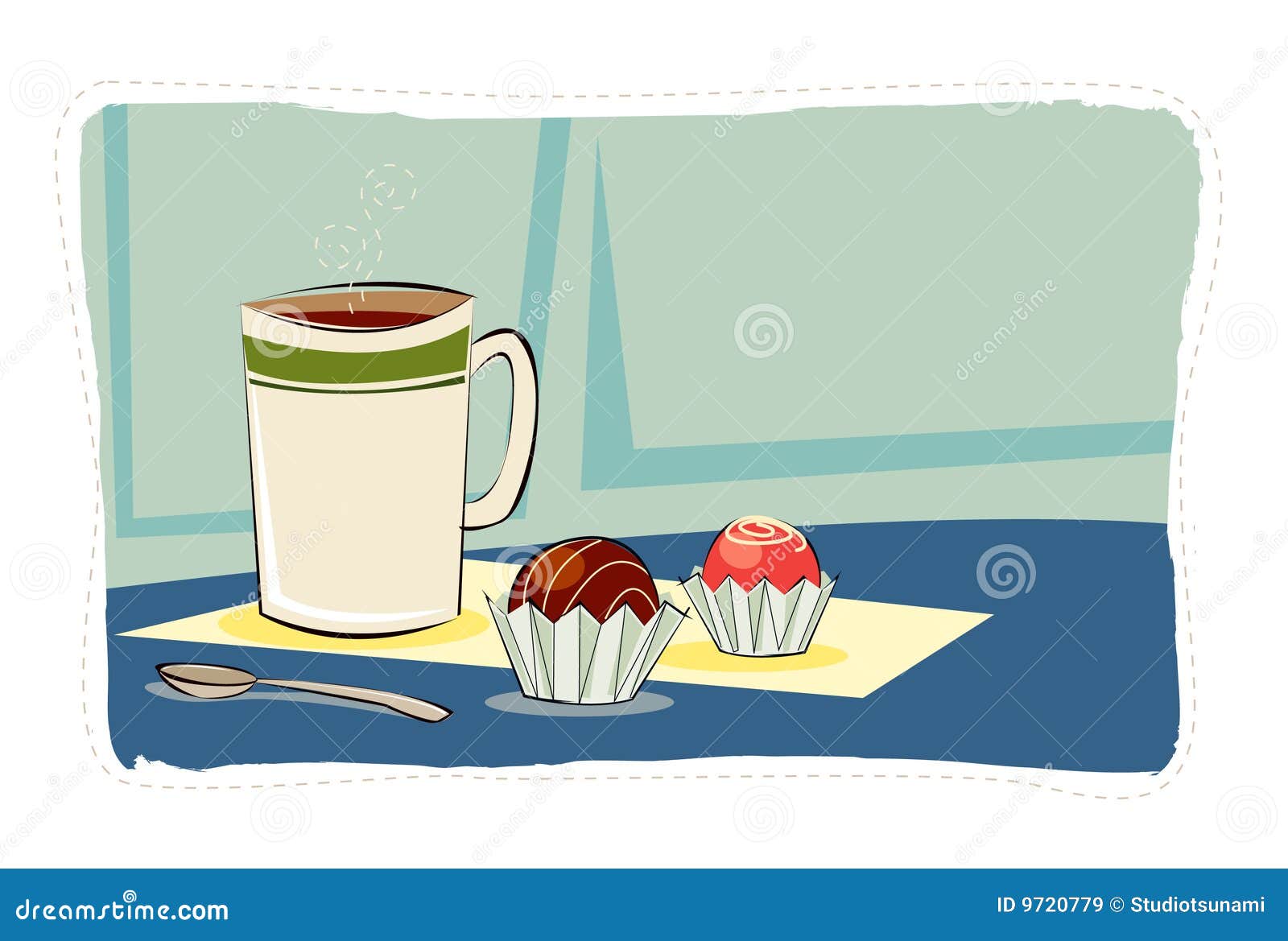 Chocolate retro stock illustration. Illustration of delicious - 9720779