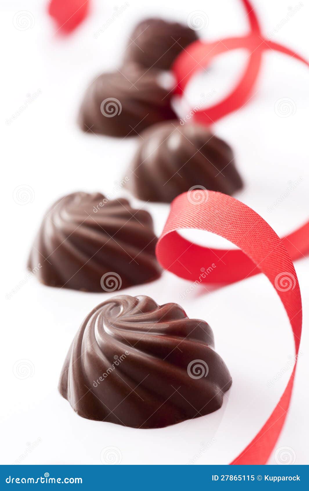 Chocolate and ribbon stock image. Image of dessert, sweet - 27865115