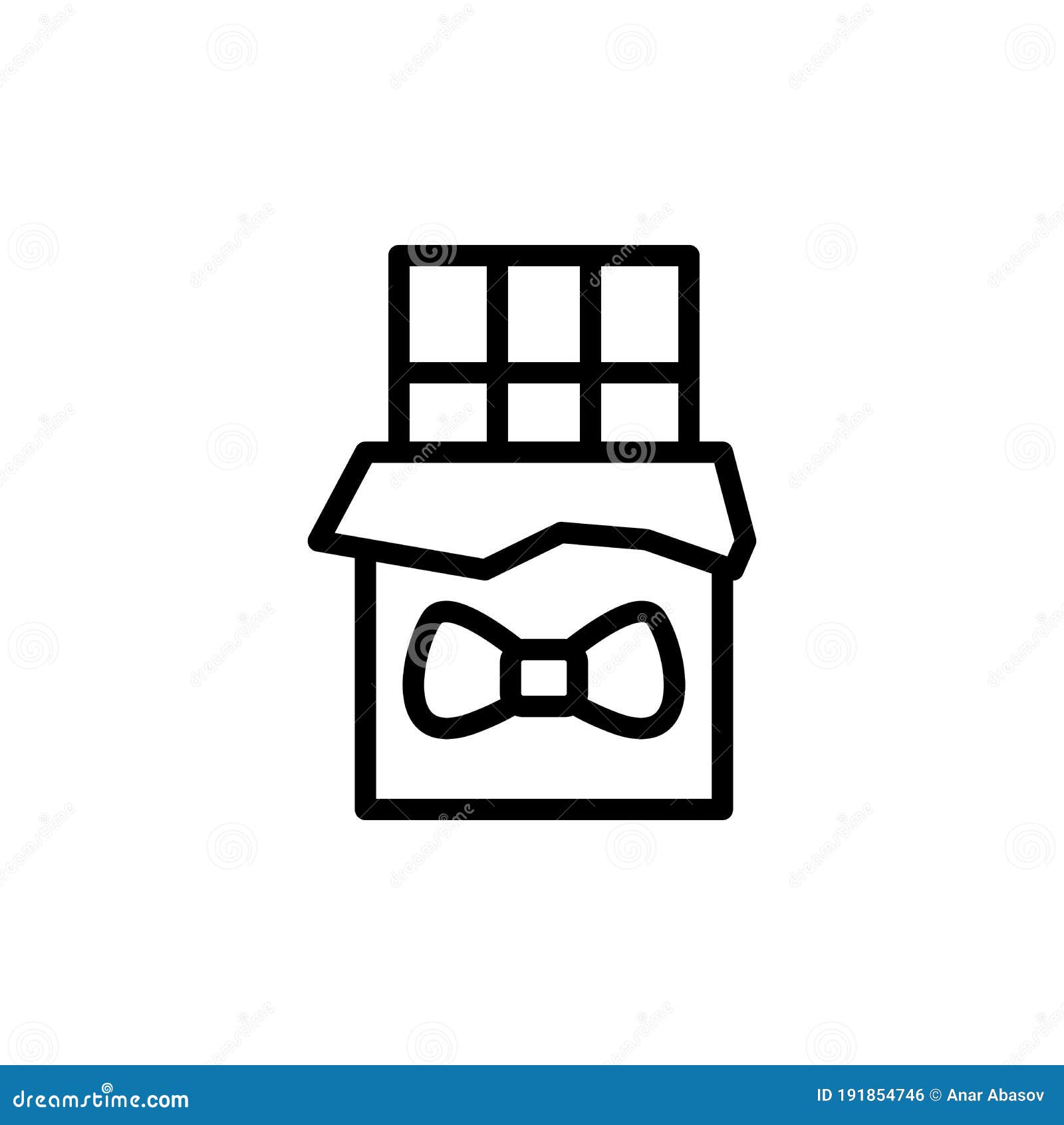 Chocolate, Ribbon Icon. Simple Line, Outline Vector Elements of Present ...