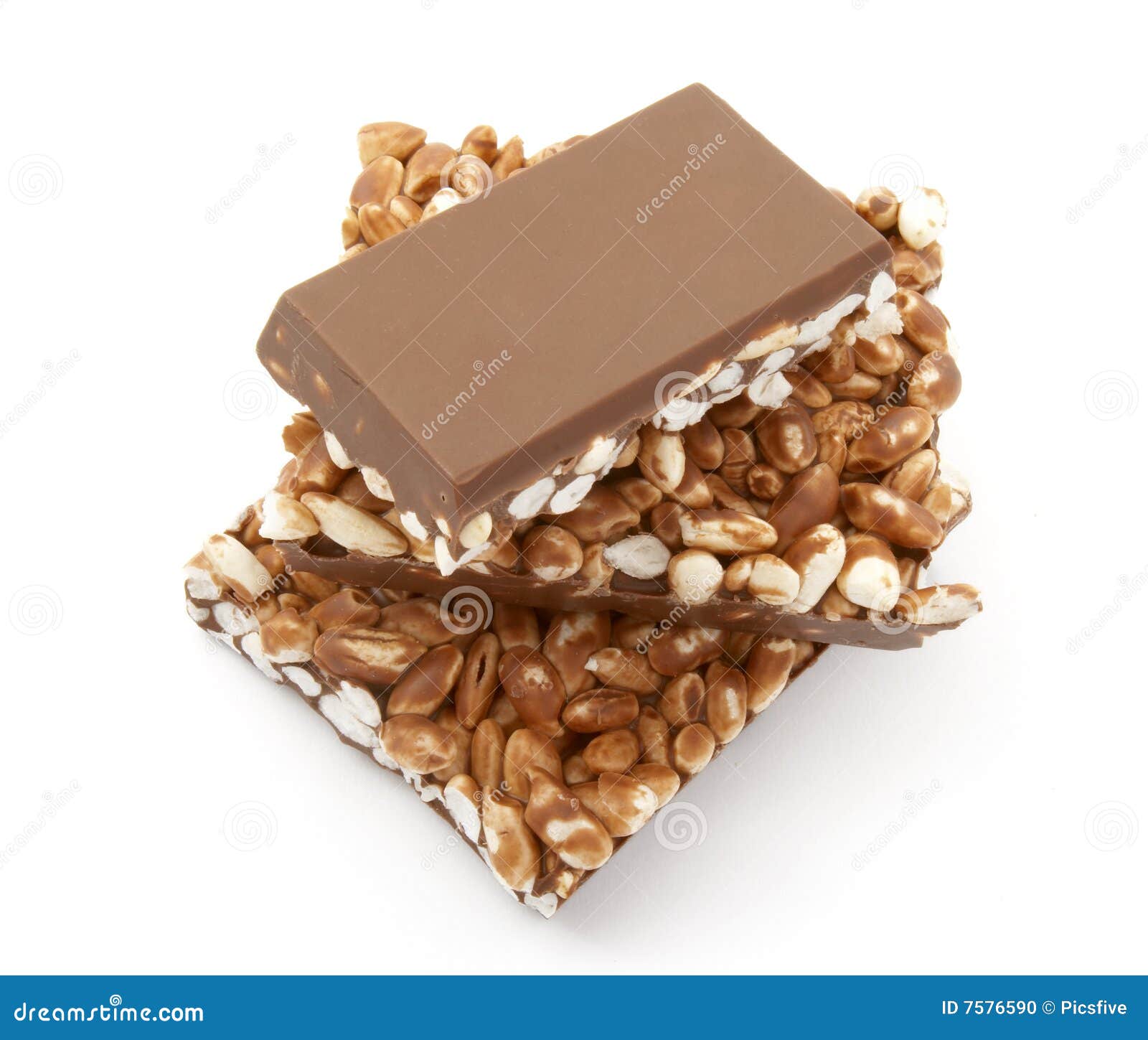 Chocolate with rice 2 stock photo. Image of calories, closeup - 7576590