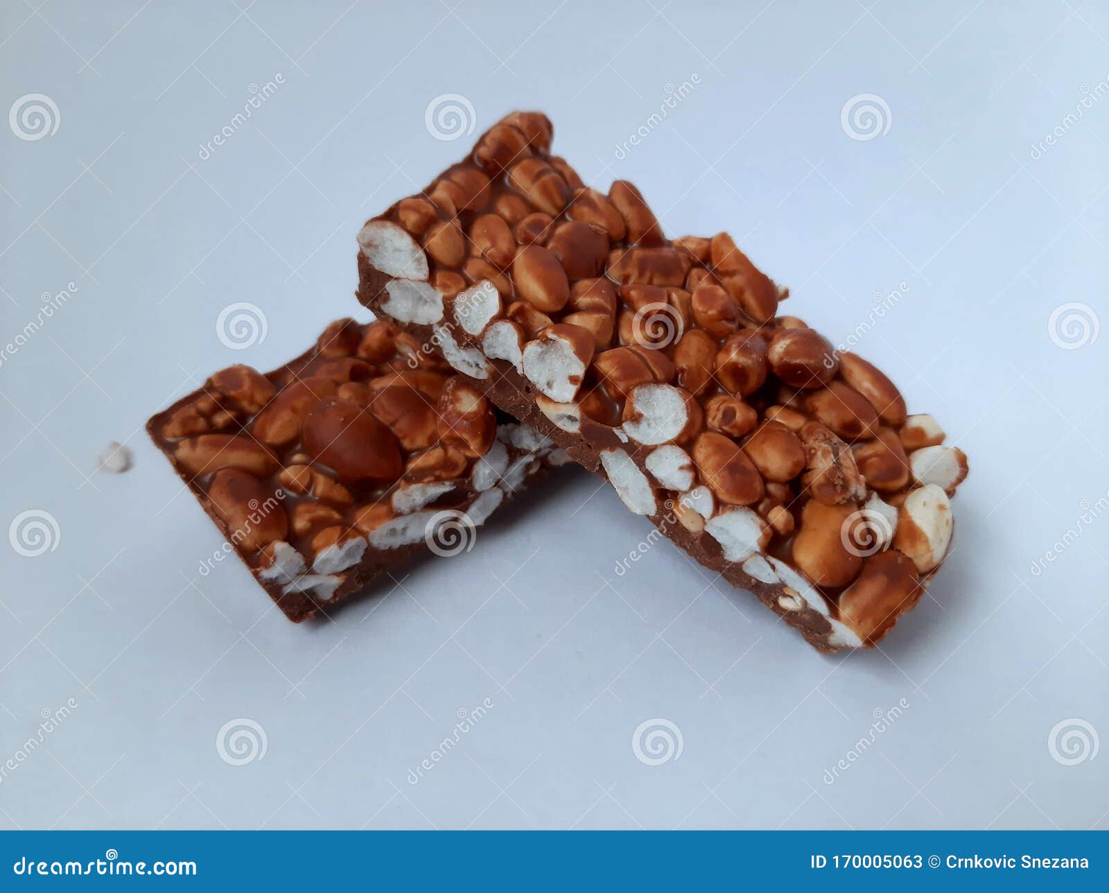 Chocolate with rice stock image. Image of homemade, rice - 170005063
