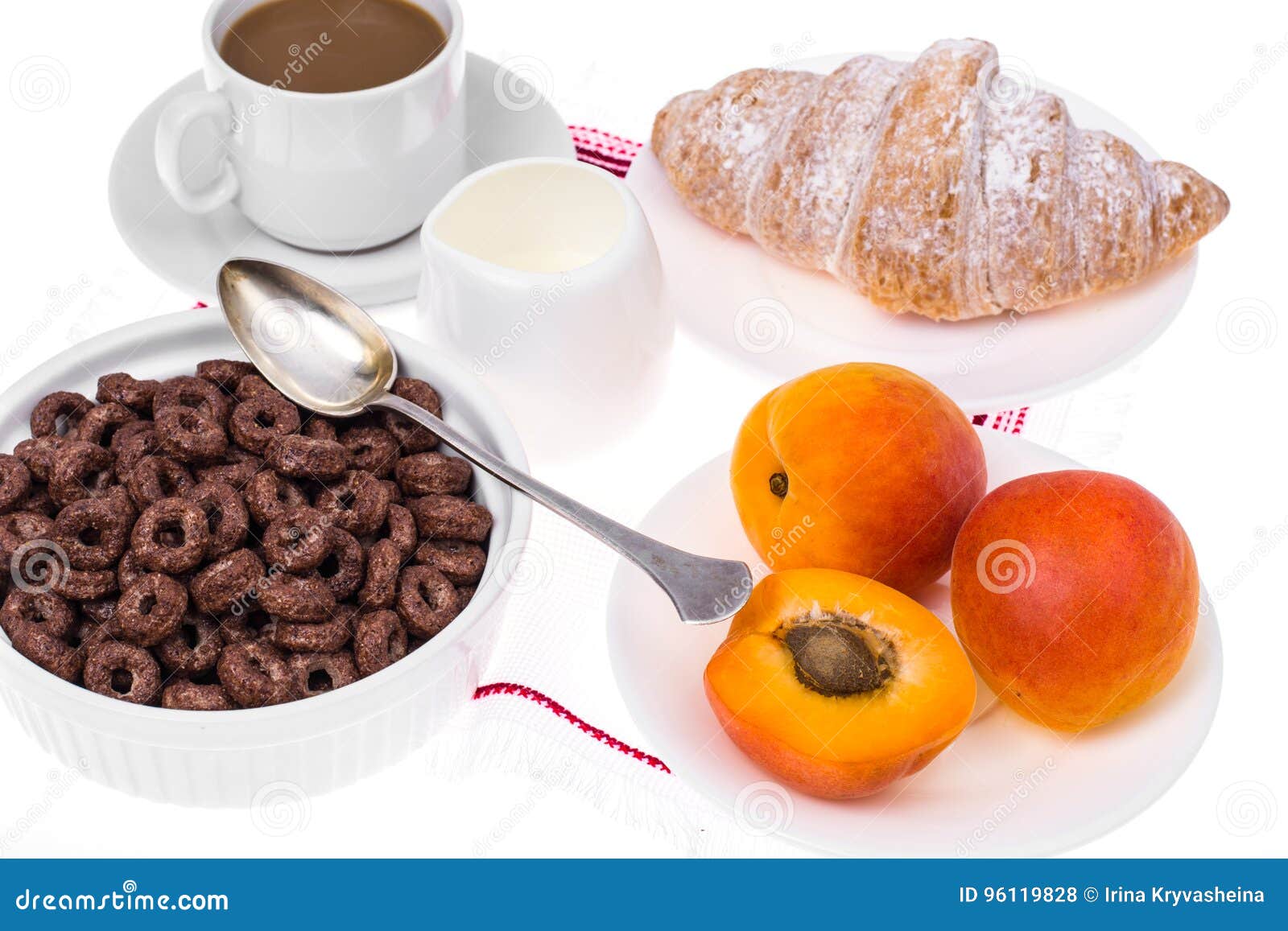 Chocolate Ringlets with Milk for Breakfast Stock Photo - Image of ...