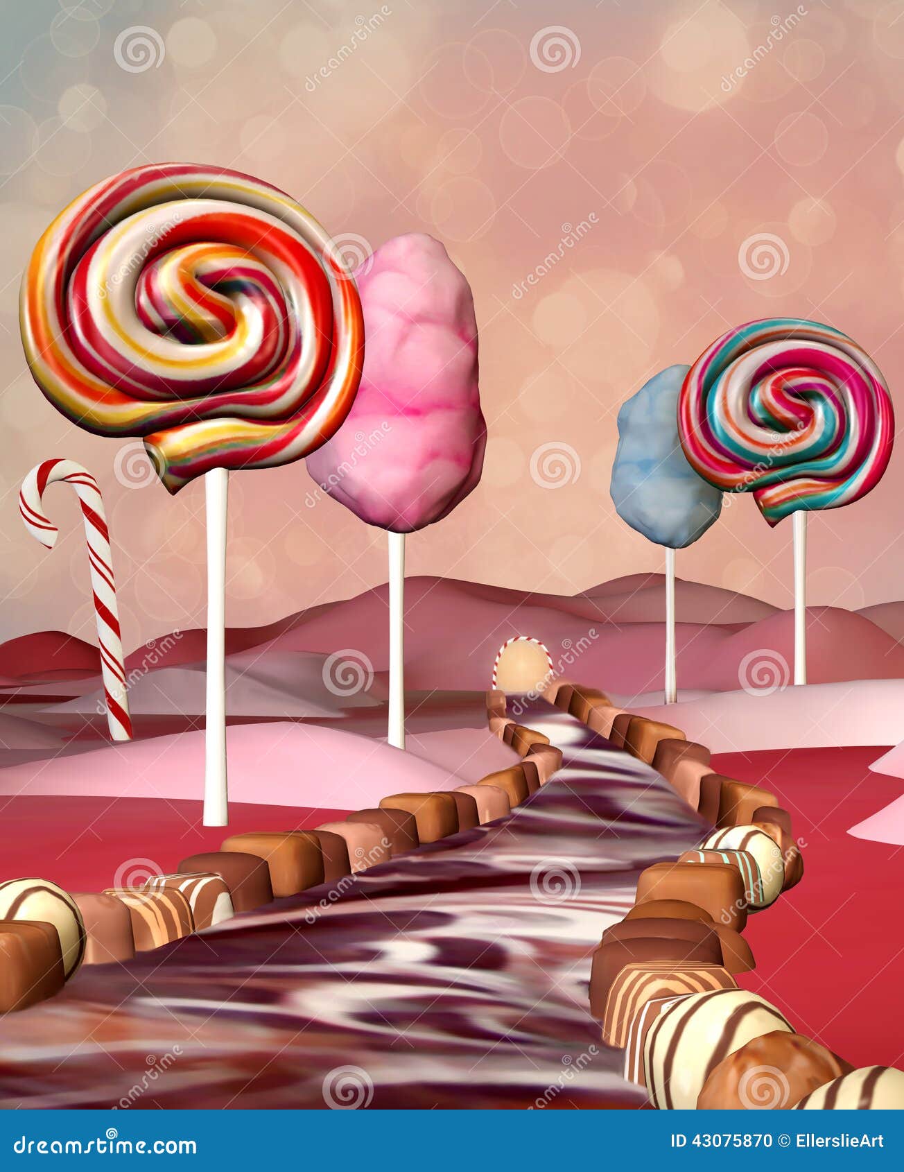Chocolate road stock illustration. Illustration of dream - 43075870