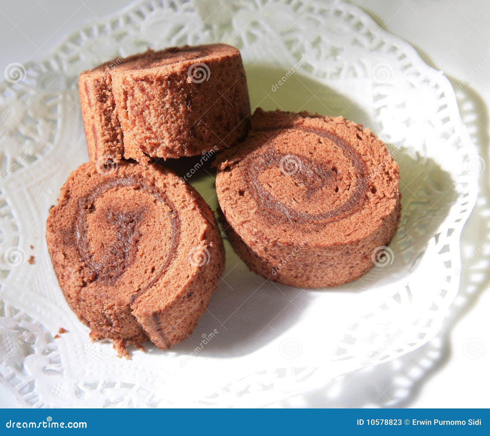 Chocolate roulade stock image. Image of cookies, food - 10578823