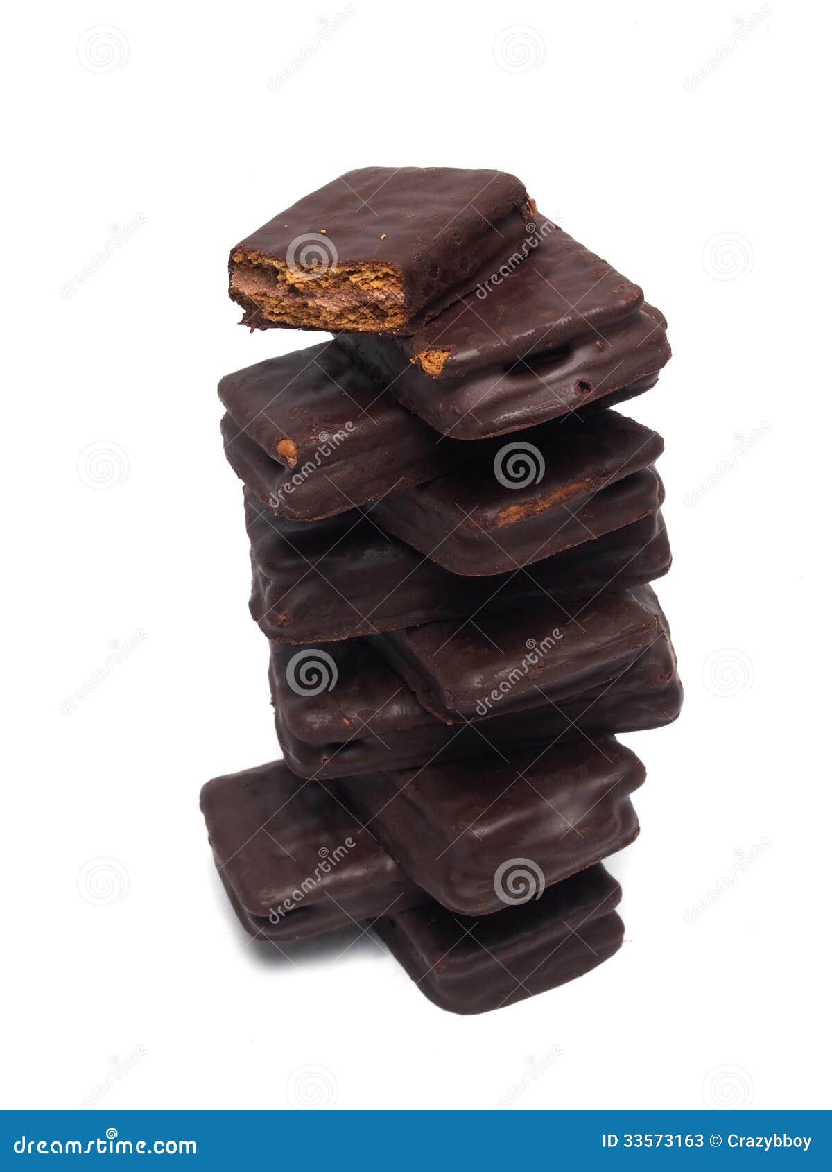 Chocolate sandwich biscuit stock image. Image of tower - 33573163