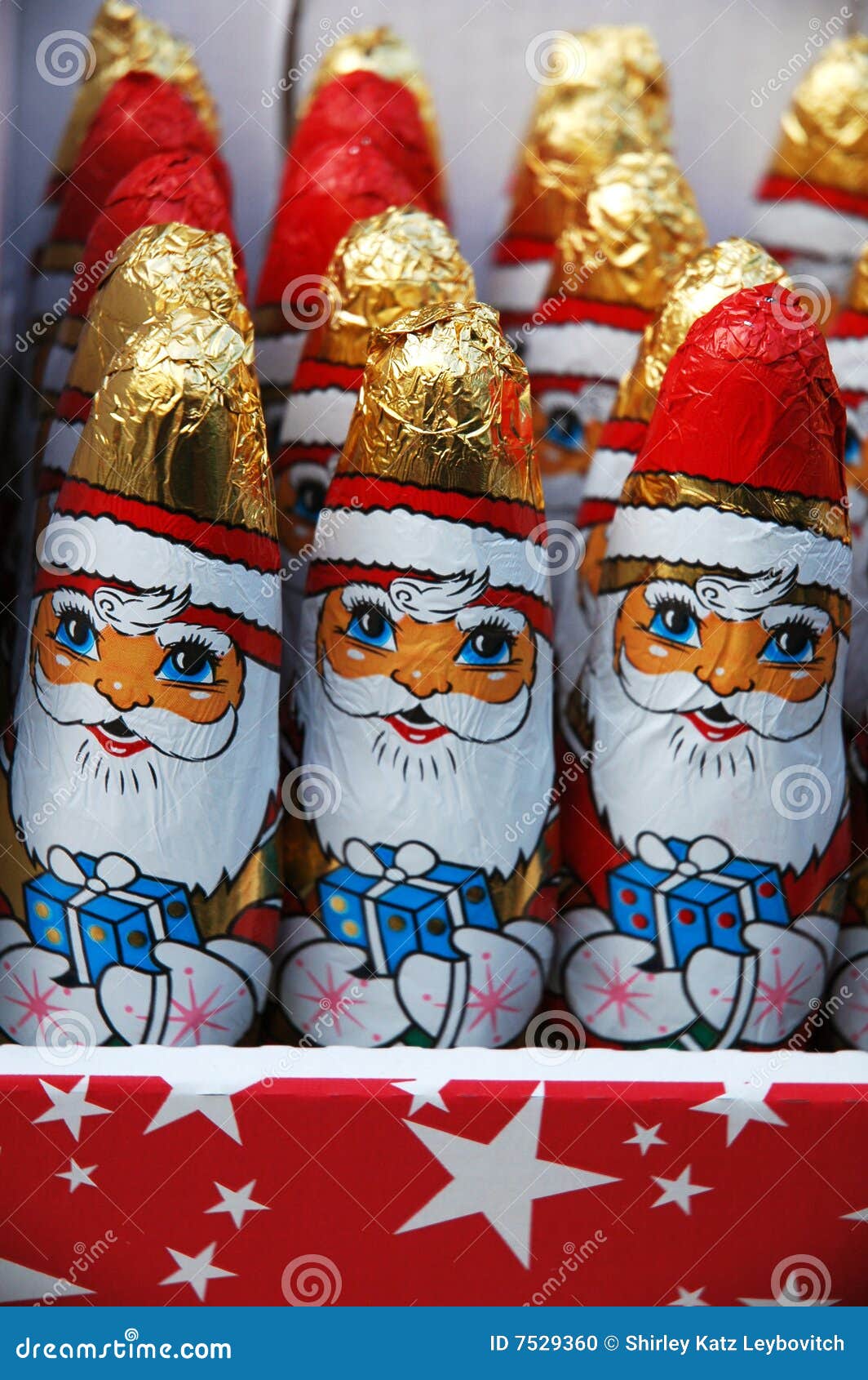 Chocolate Santa stock photo. Image of figure, white, indoors - 7529360