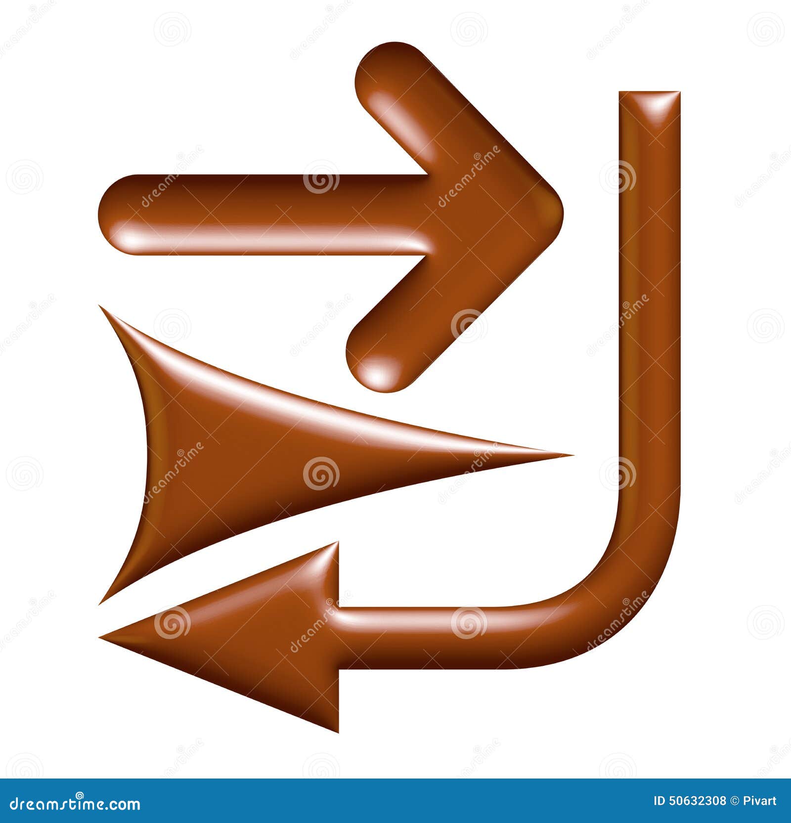Chocolate sauce arrow stock illustration. Illustration of dessert ...