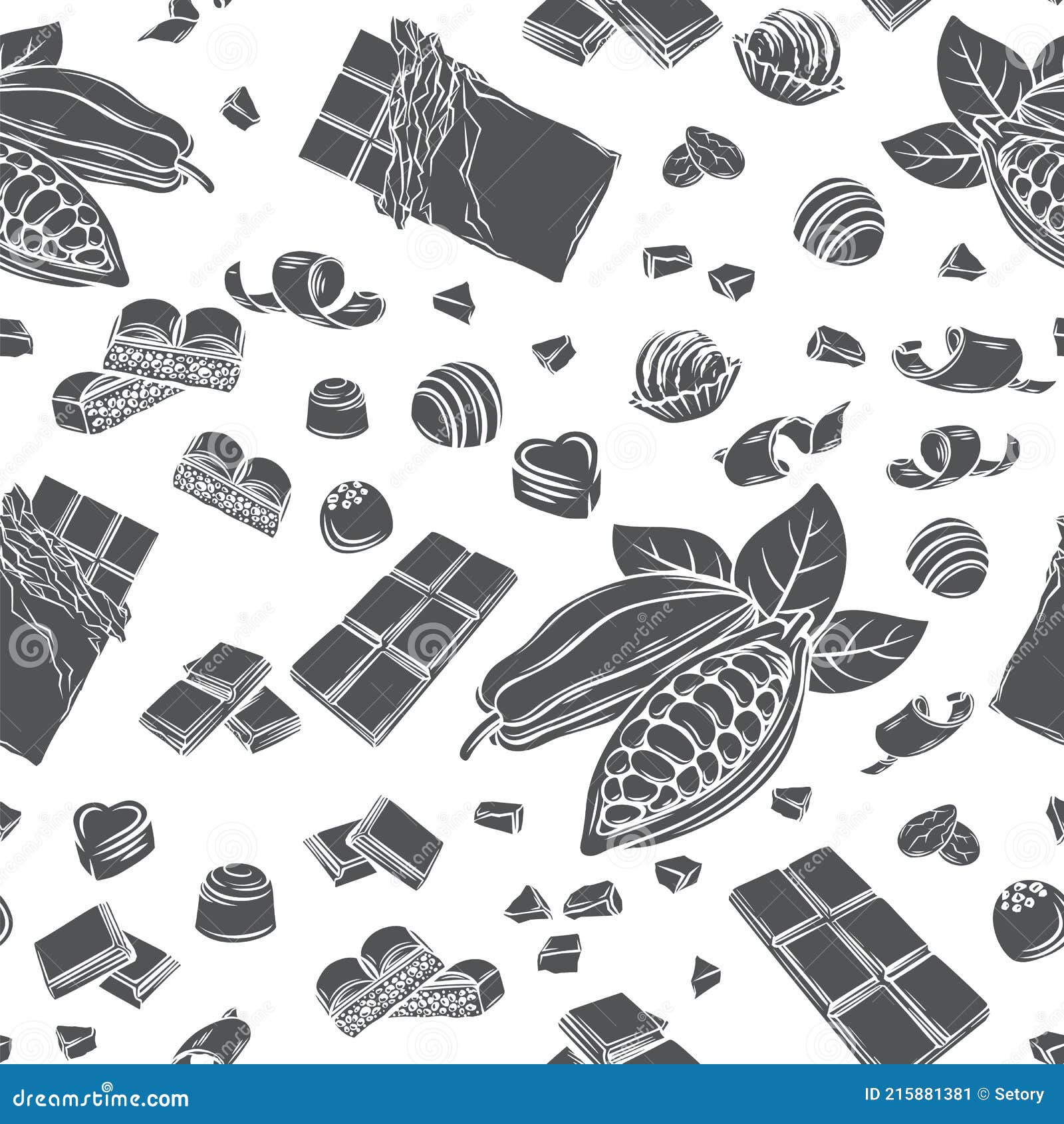 Chocolate seamless pattern stock vector. Illustration of ingredient ...
